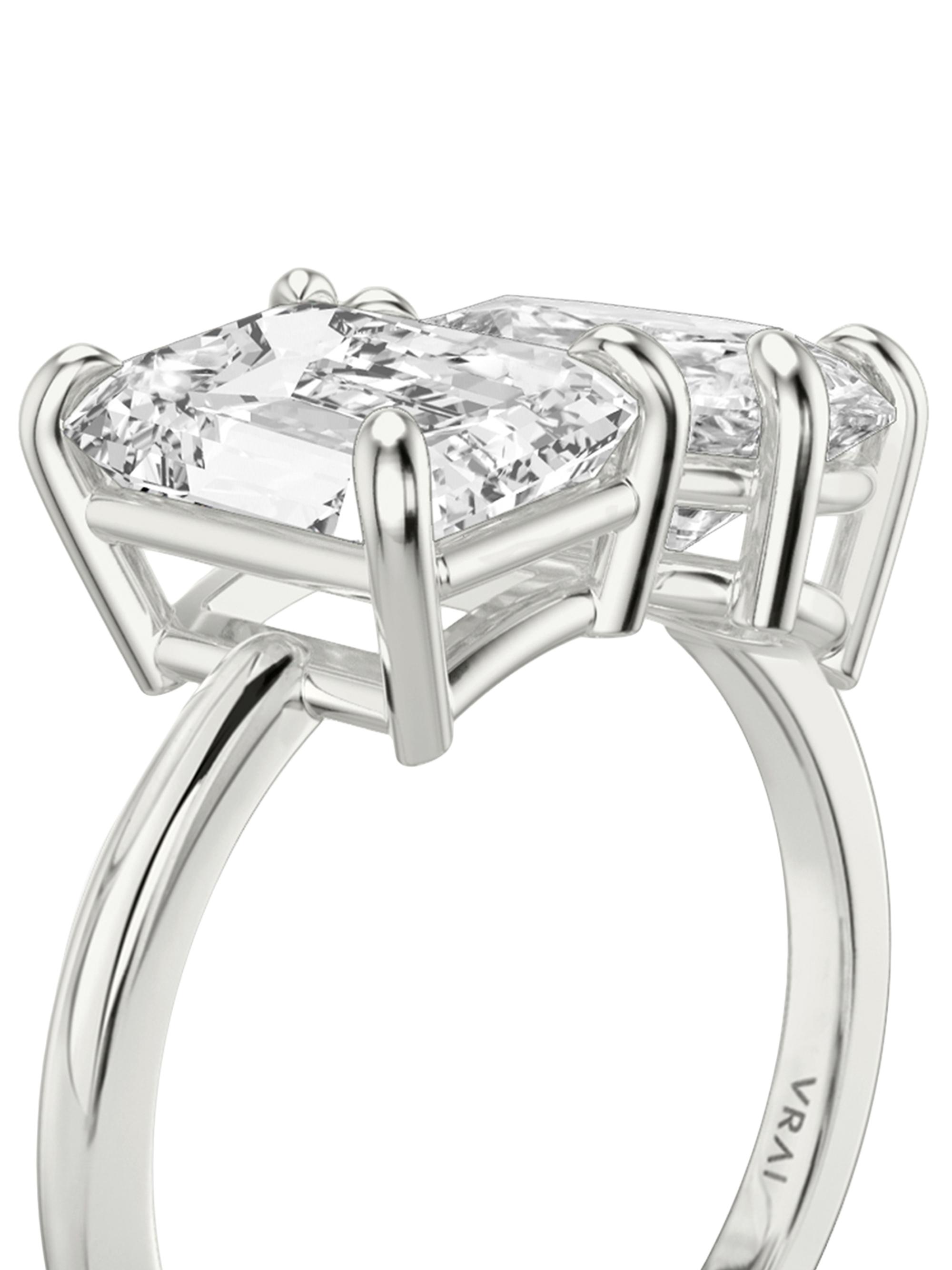VRAI Statement Rings The Toi Et Moi 18K White Gold & 3.50 TCW Lab-Grown ...