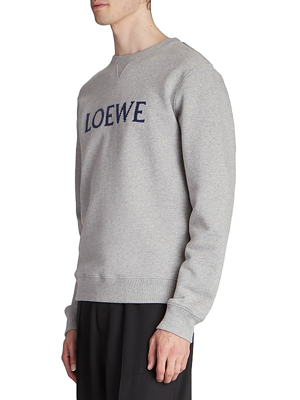 Shop LOEWE Embroidered Cotton Crewneck Sweatshirt | Saks Shop LOEWE Embroidered Cotton Crewneck Sweatshirt | Saks