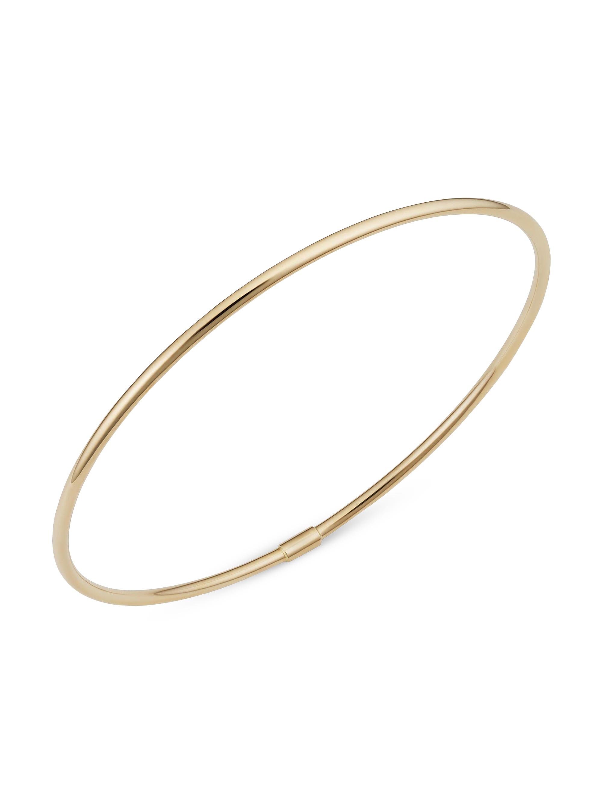 Oradina 14K Yellow Solid Gold Everything Bangle | Saks Fifth Avenue
