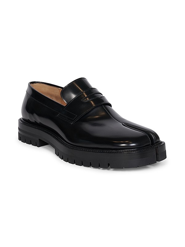 Shop Maison Margiela Tabi County Platform Penny Loafers Shop Maison Margiela Tabi County Platform Penny Loafers