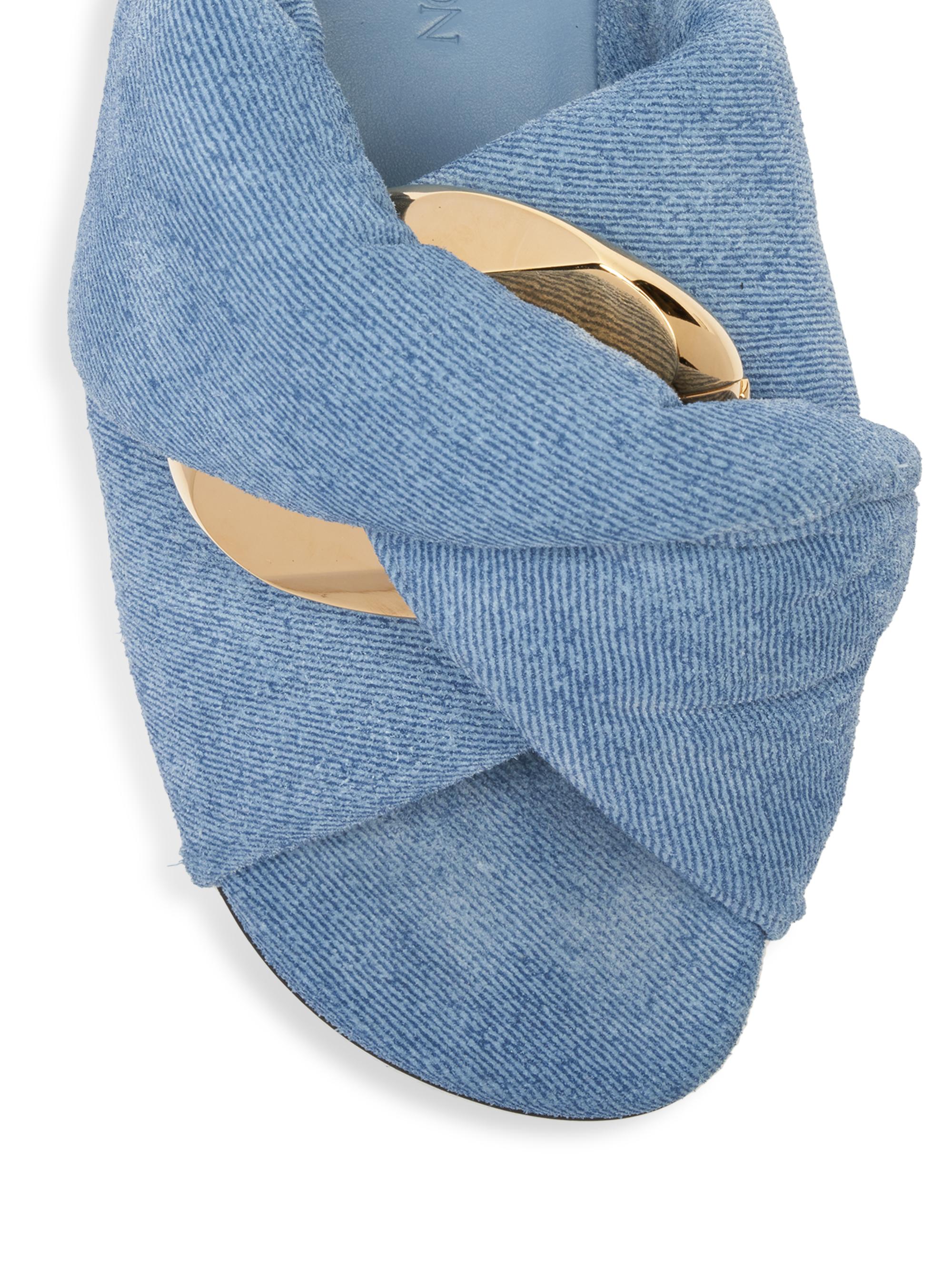 JW Anderson Padded Denim Sandals | Saks Fifth Avenue