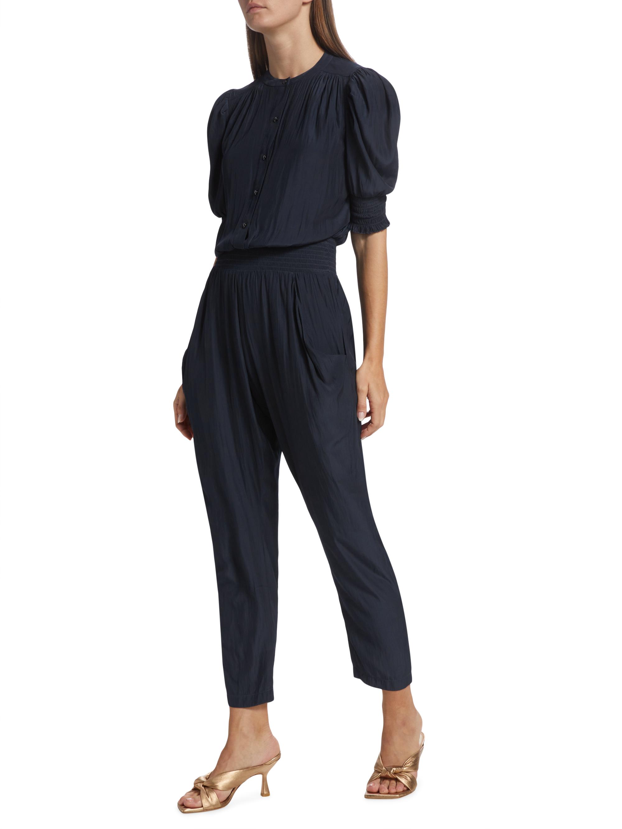 Ramy Brook Tracey Button-Front Crop Jumpsuit | Saks Fifth Avenue