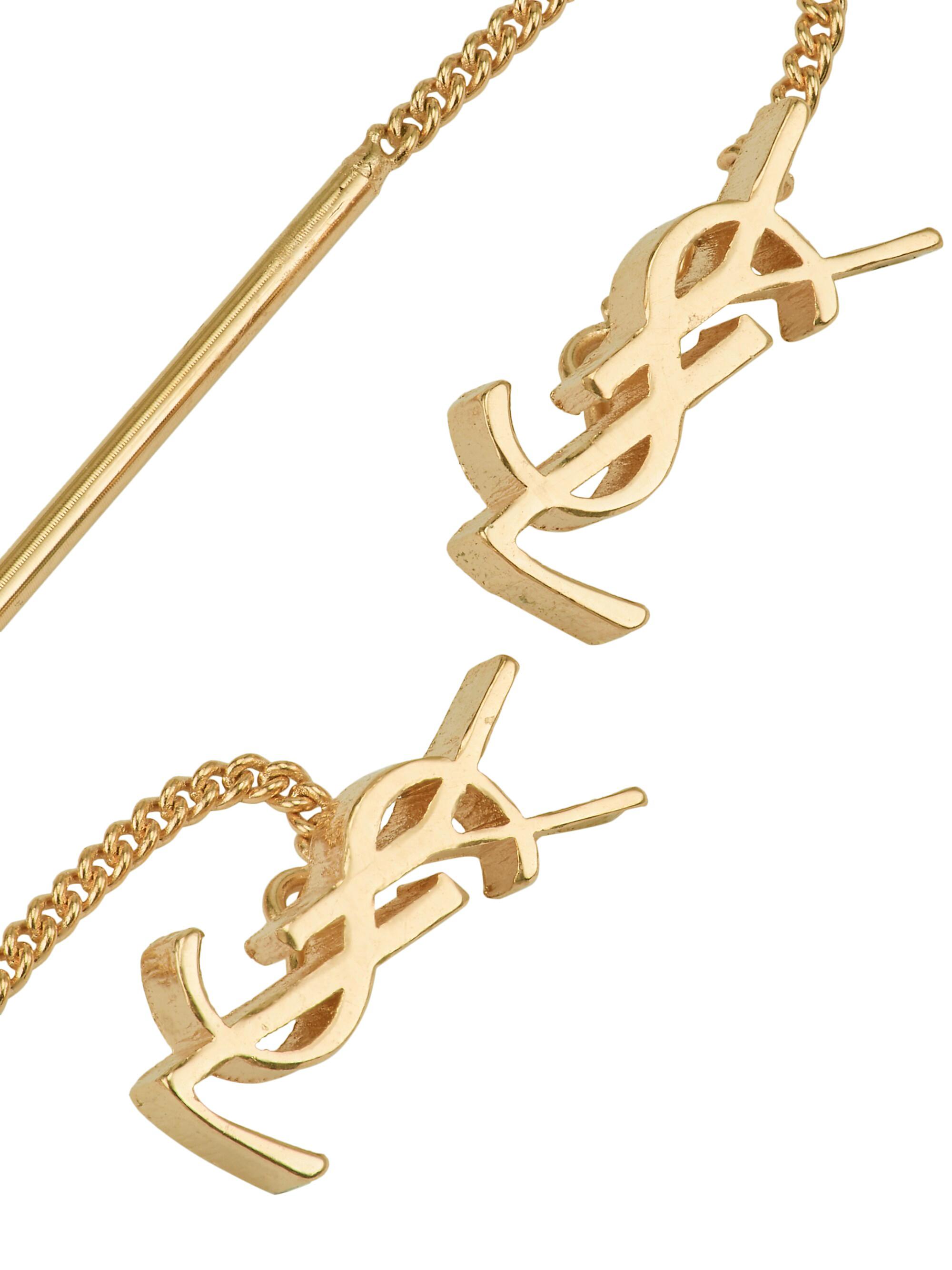 Saint Laurent Opyum YSL Threader Earrings | Saks Fifth Avenue