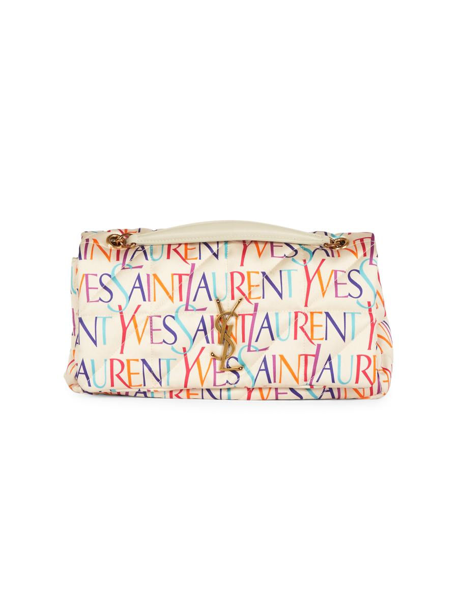 Saint Laurent Jamie Medium Chain Bag "Carré Rive Gauche" In Printed ...