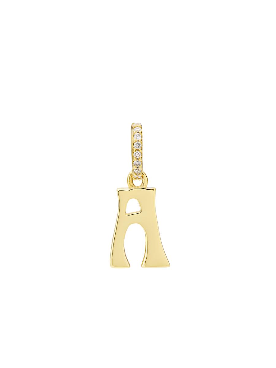 Marlo Laz Alphabet 14K Yellow Gold & 0.045 TCW Diamond Letter Charm ...