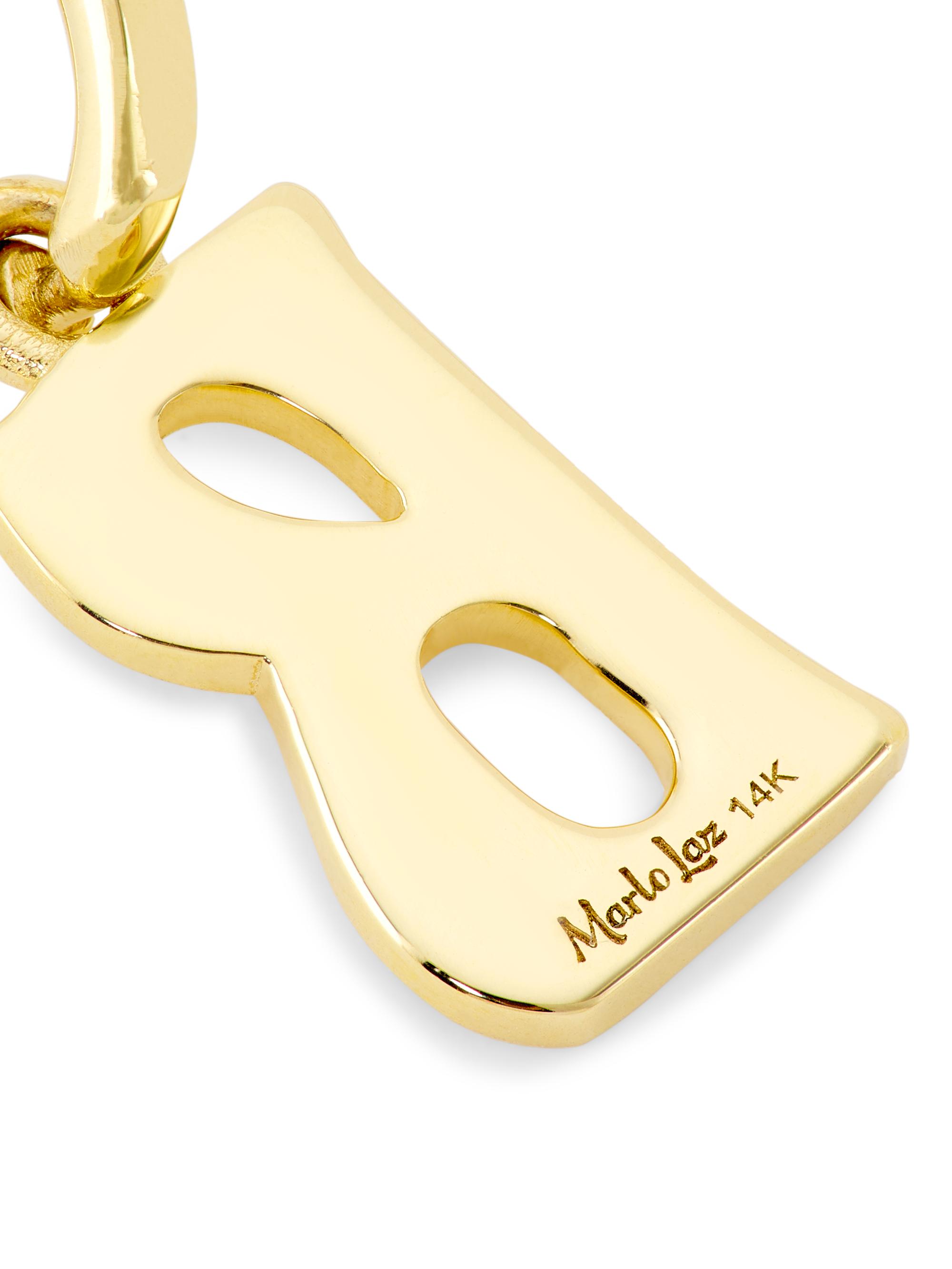 Marlo Laz Alphabet 14K Yellow Gold & 0.045 TCW Diamond Letter Charm ...