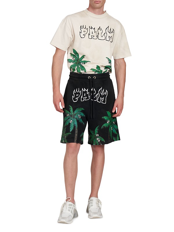 Shop Palm Angels Palms & Skull Graphic Sweatshorts | Saks Shop Palm Angels Palms & Skull Graphic Sweatshorts | Saks
