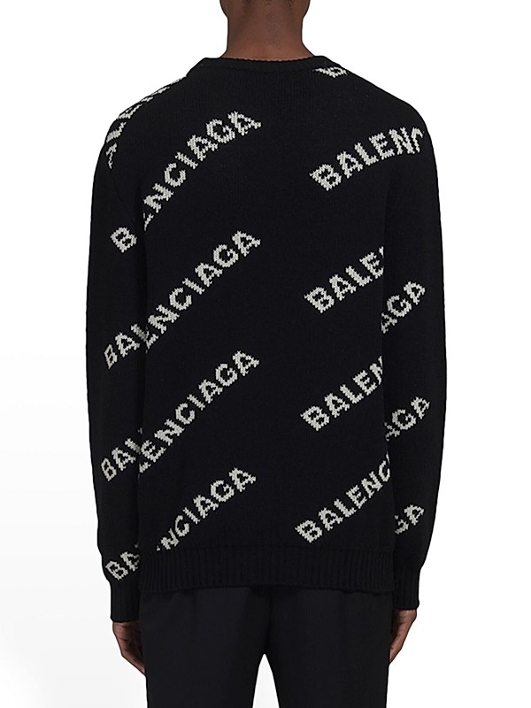 Shop Balenciaga Allover Logo Sweater | Saks Fifth Avenue Shop Balenciaga Allover Logo Sweater | Saks Fifth Avenue