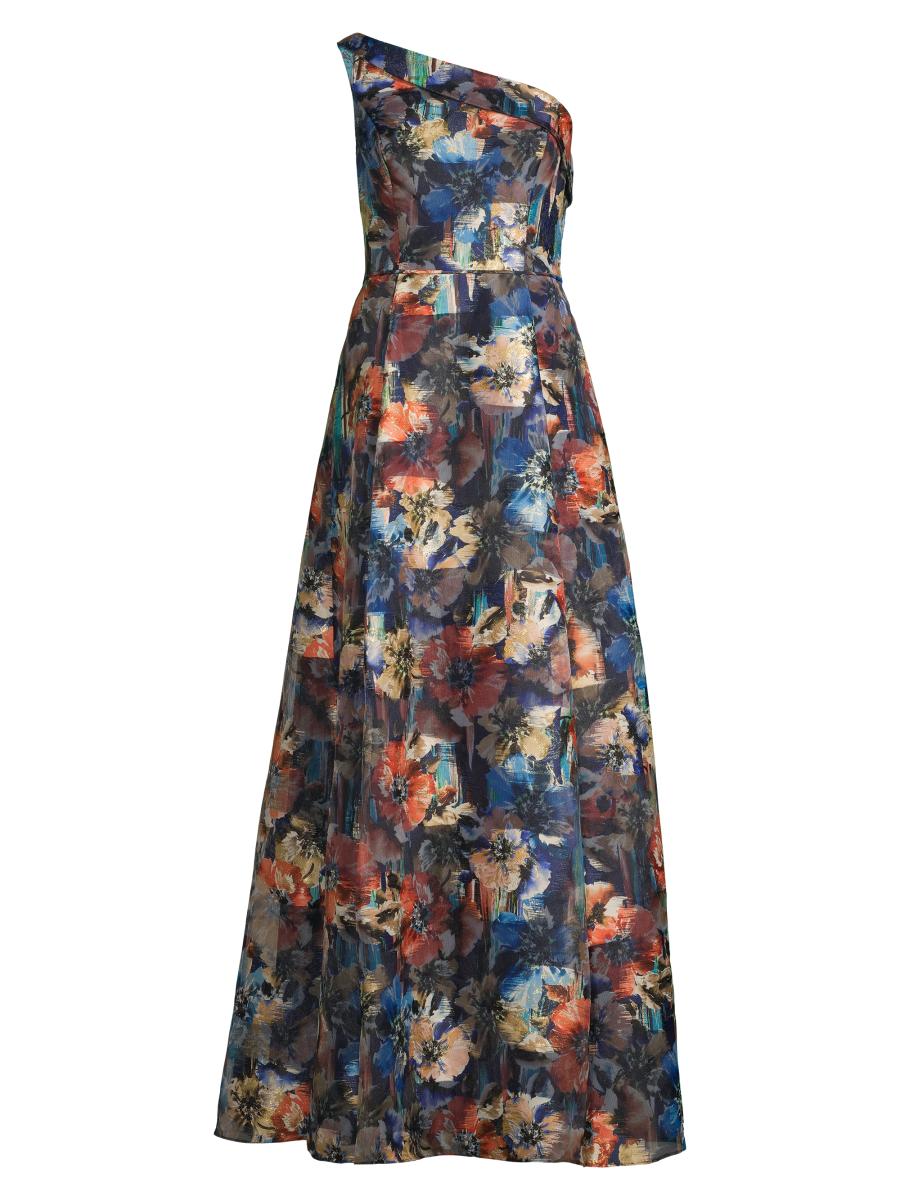 Aidan Mattox One-Shoulder Floral Ball Gown | Saks Fifth Avenue