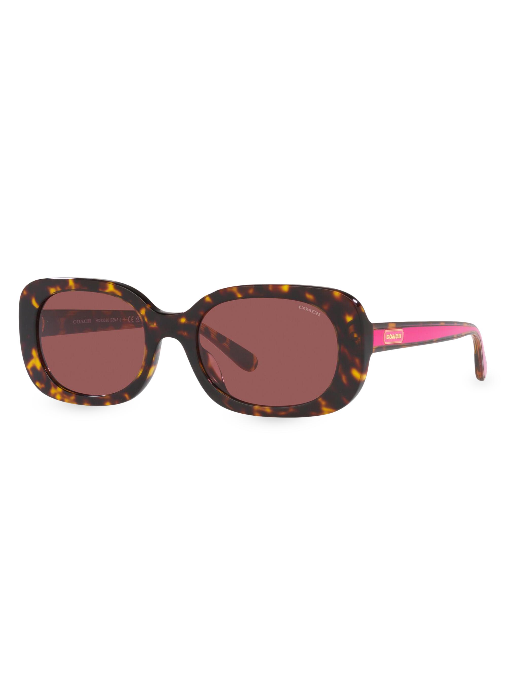COACH 54MM Wide Oval Sunglasses | Saks Fifth Avenue