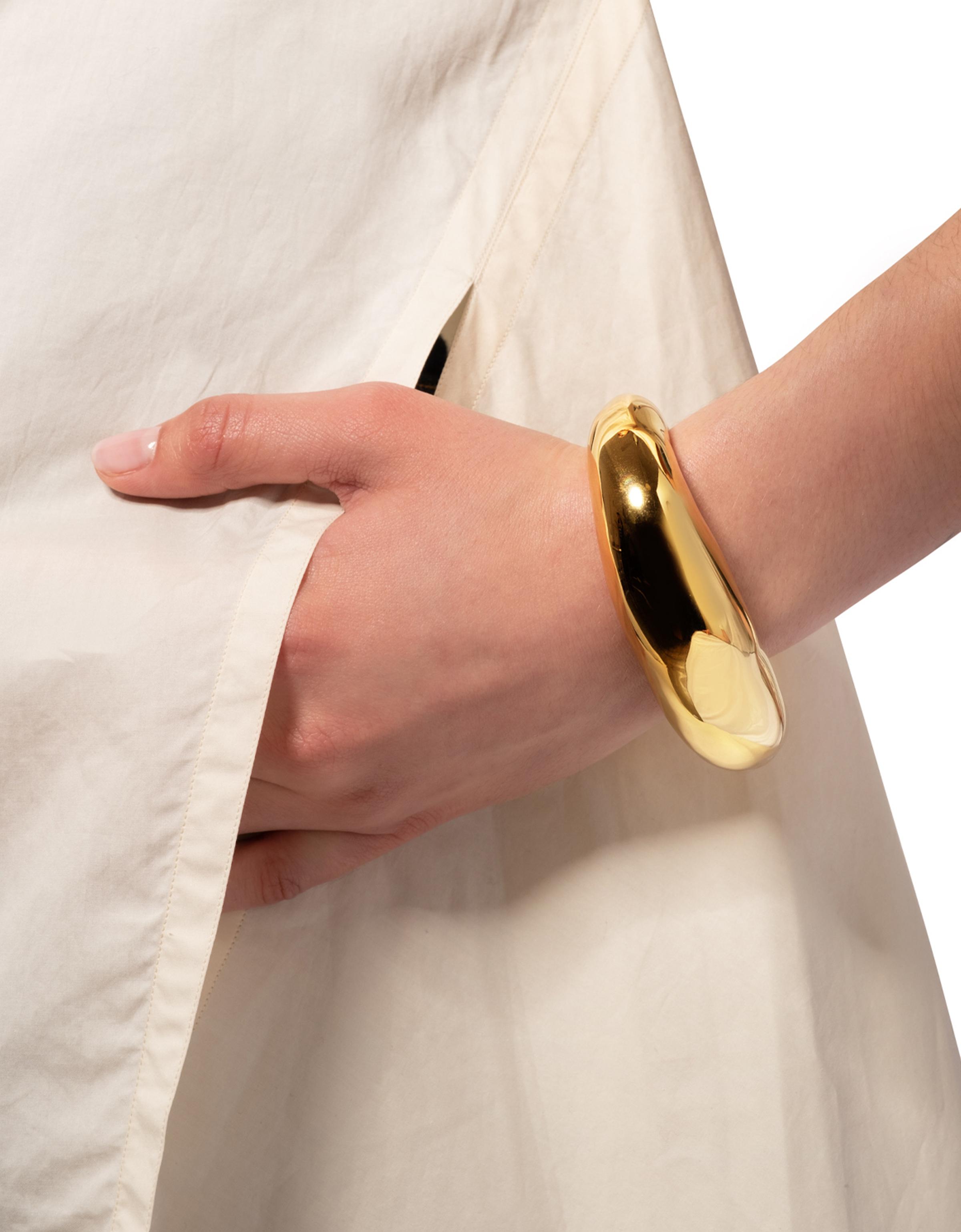 Alexis Bittar Essentials Molten 14K-Gold-Plated Large Cuff | Saks Fifth ...