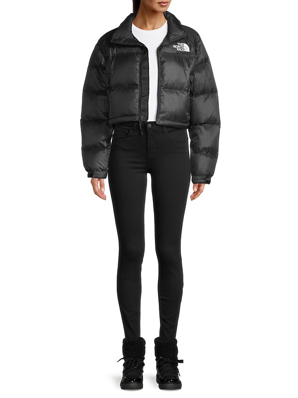 Shop The North Face Nuptse Cropped Down Puffer Jacket | Saks Shop The North Face Nuptse Cropped Down Puffer Jacket | Saks