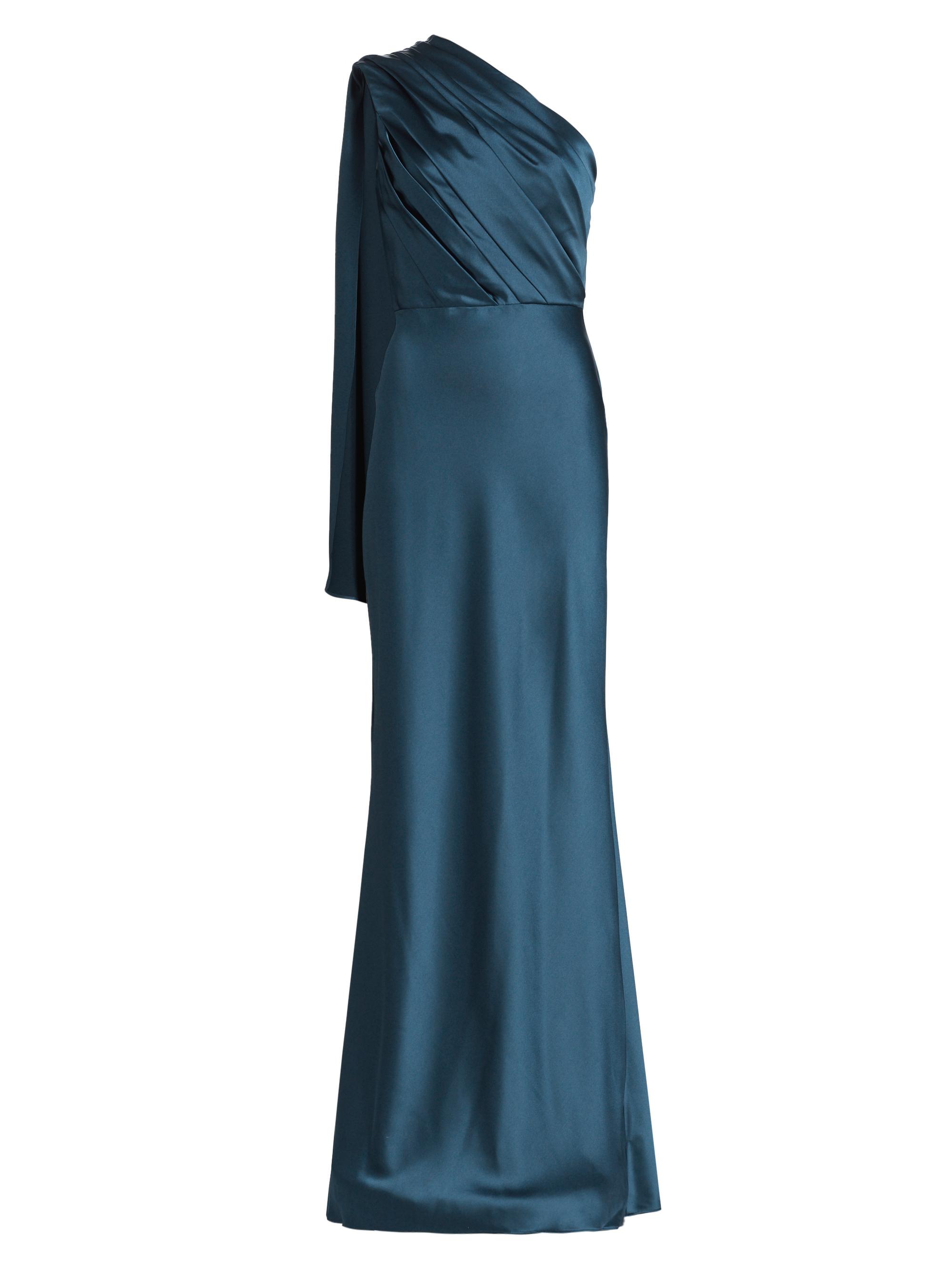 Amsale Satin Draped One-Shoulder Gown | Saks Fifth Avenue