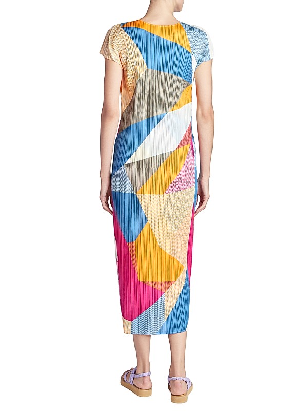 Shop Pleats Please Issey Miyake Crossroad Midi-Dress | Saks Shop Pleats Please Issey Miyake Crossroad Midi-Dress | Saks