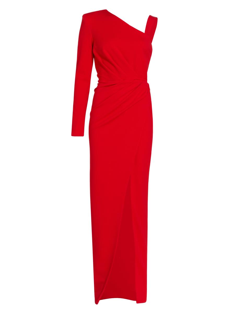 Michael Costello Collection Eunice Asymmetric Knit Gown | Saks Fifth Avenue
