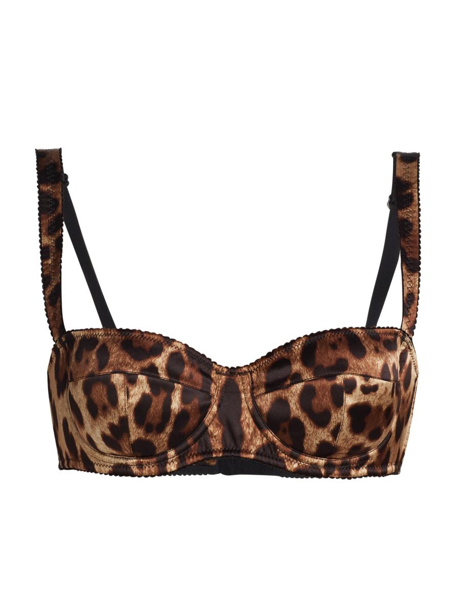 Dolce&Gabbana Leopard Silk Balconette Bra | Saks Fifth Avenue