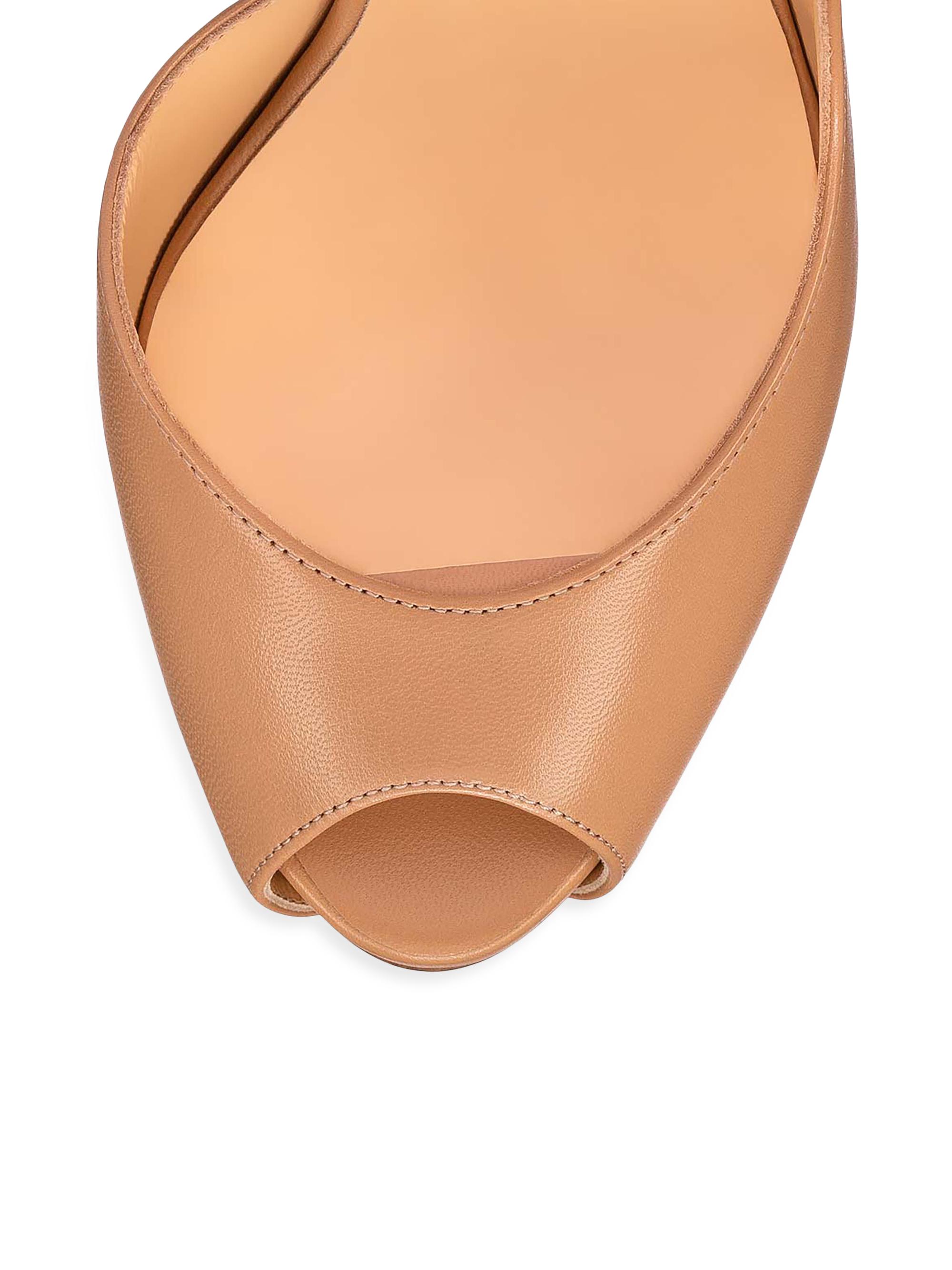 Christian Louboutin Jenlove Alta Leather 120MM Strappy Pumps | Saks ...