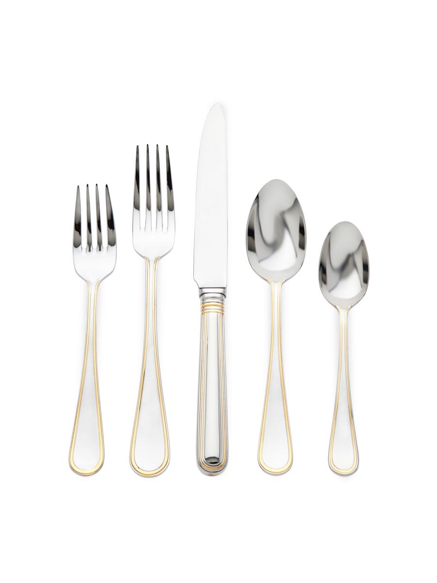 Ricci Argentieri Ascot 5-Piece Goldplated Stainless Steel Flatware Set ...