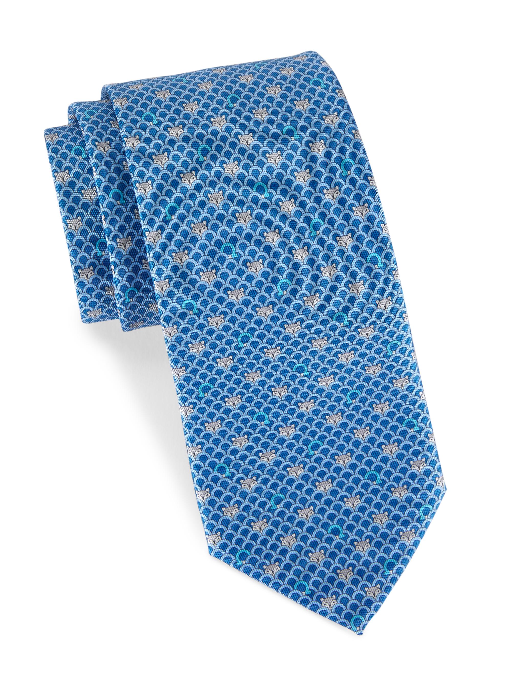 FERRAGAMO Fox Silk Tie | Saks Fifth Avenue