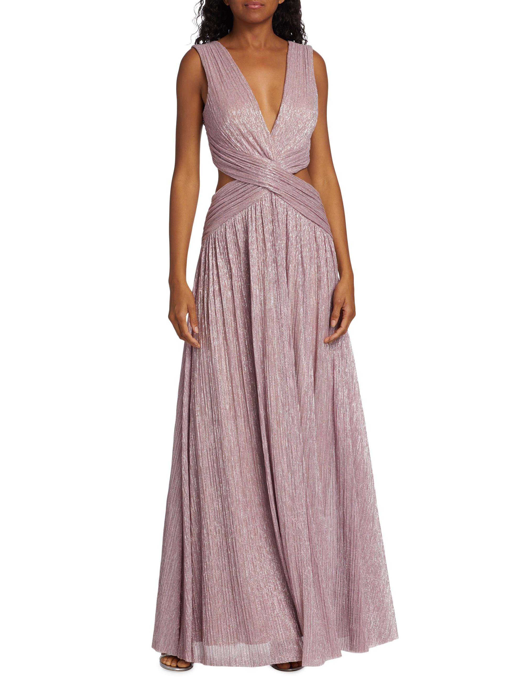PatBO V-Neck Metallic Gown | Saks Fifth Avenue
