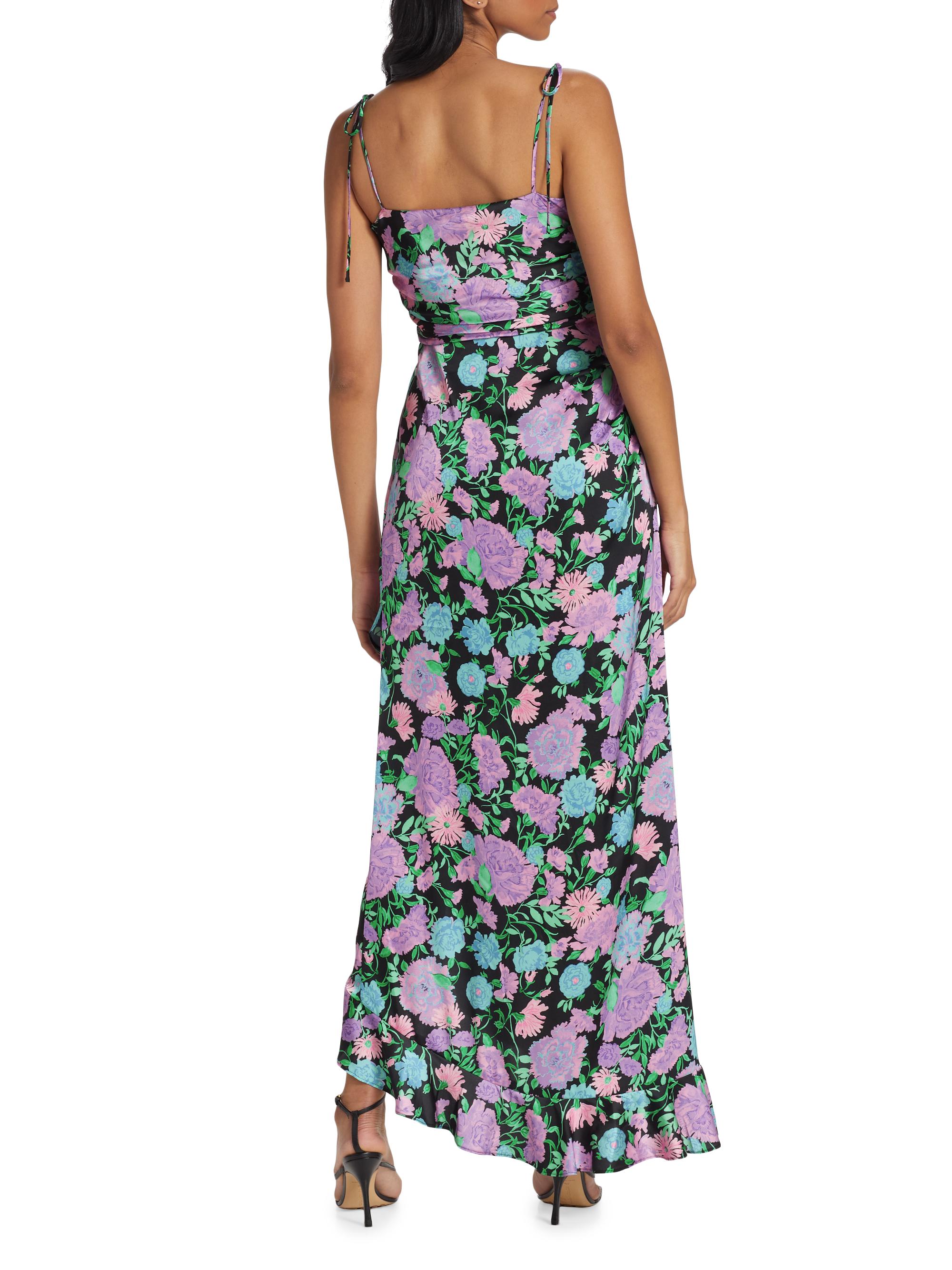 Wayf Wayf Asymmetric Floral Midi-Dress | Saks Fifth Avenue