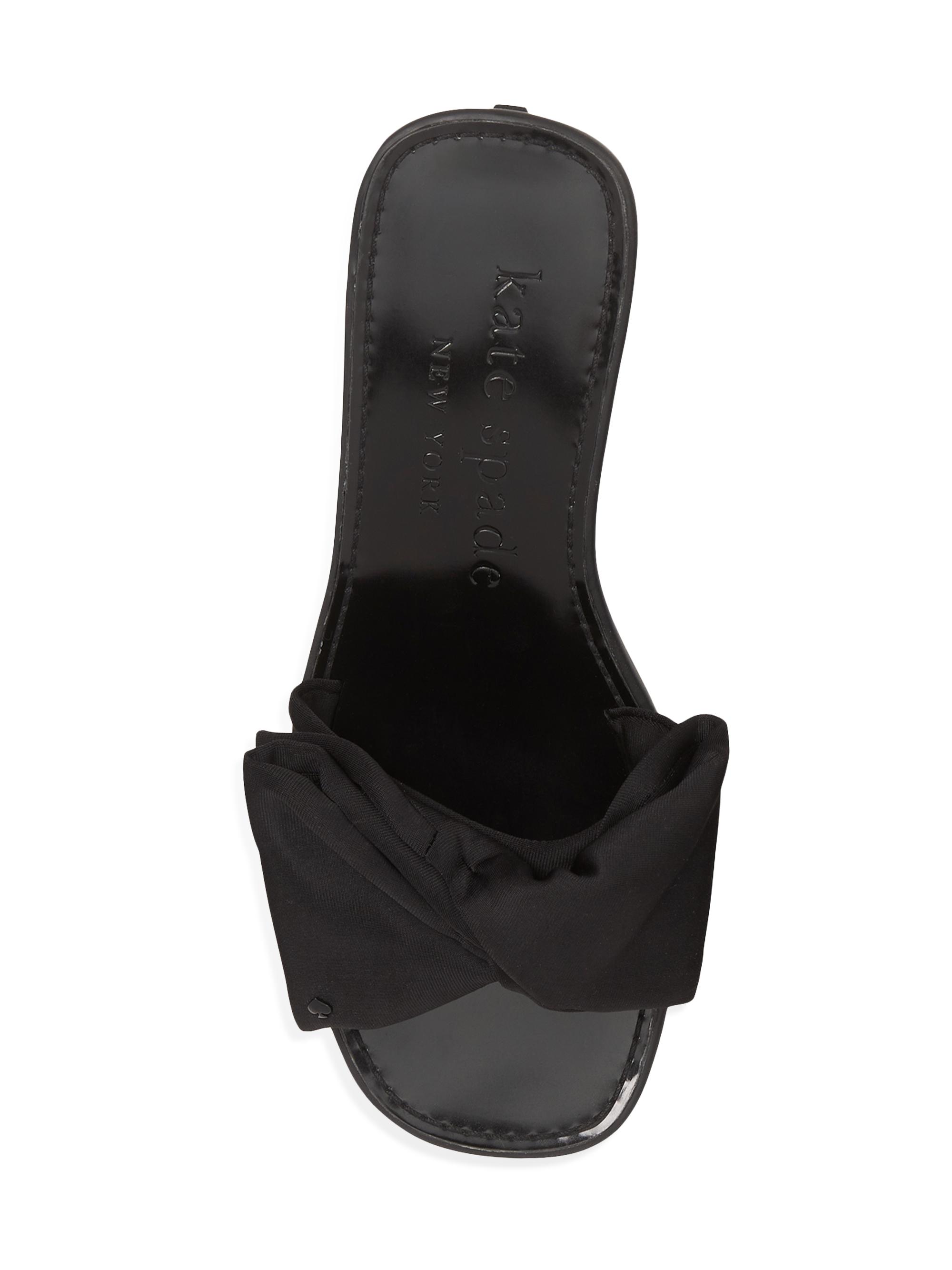 kate spade new york Bikini 25MM Bow-Accent Wedge Slides | Saks Fifth Avenue