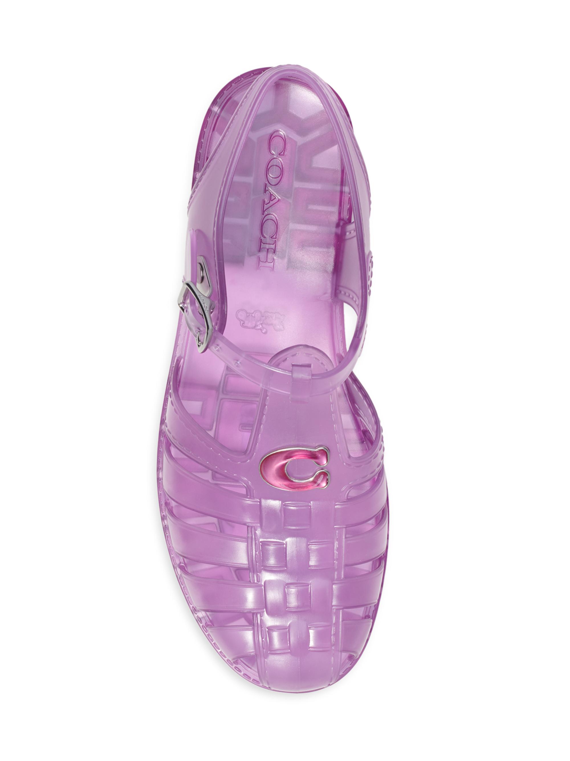COACH Jelly PVC Logo Sandals | Saks Fifth Avenue