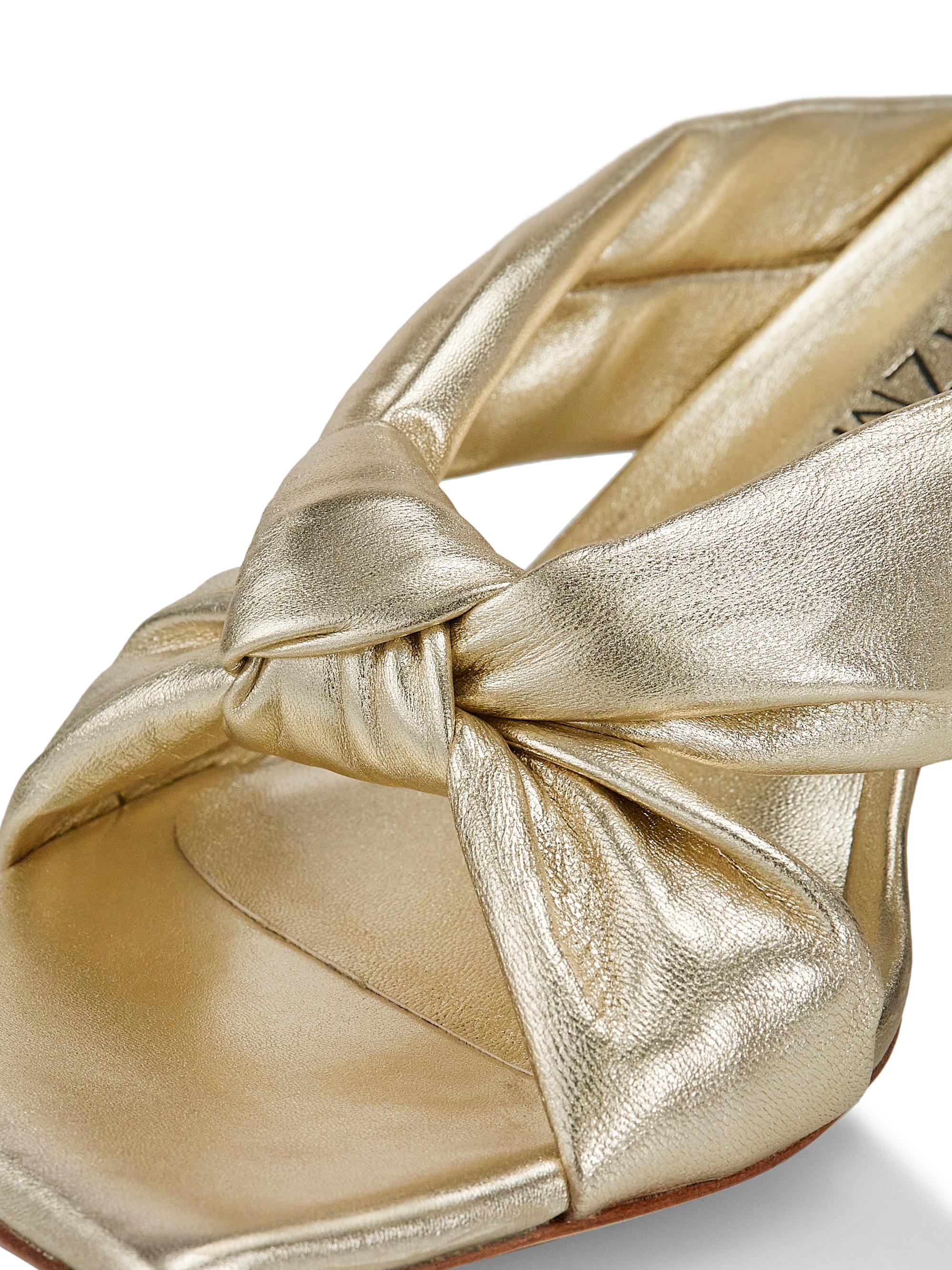 Shop Stuart Weitzman Playa Knot Leather Sandals | Saks Fifth Avenue