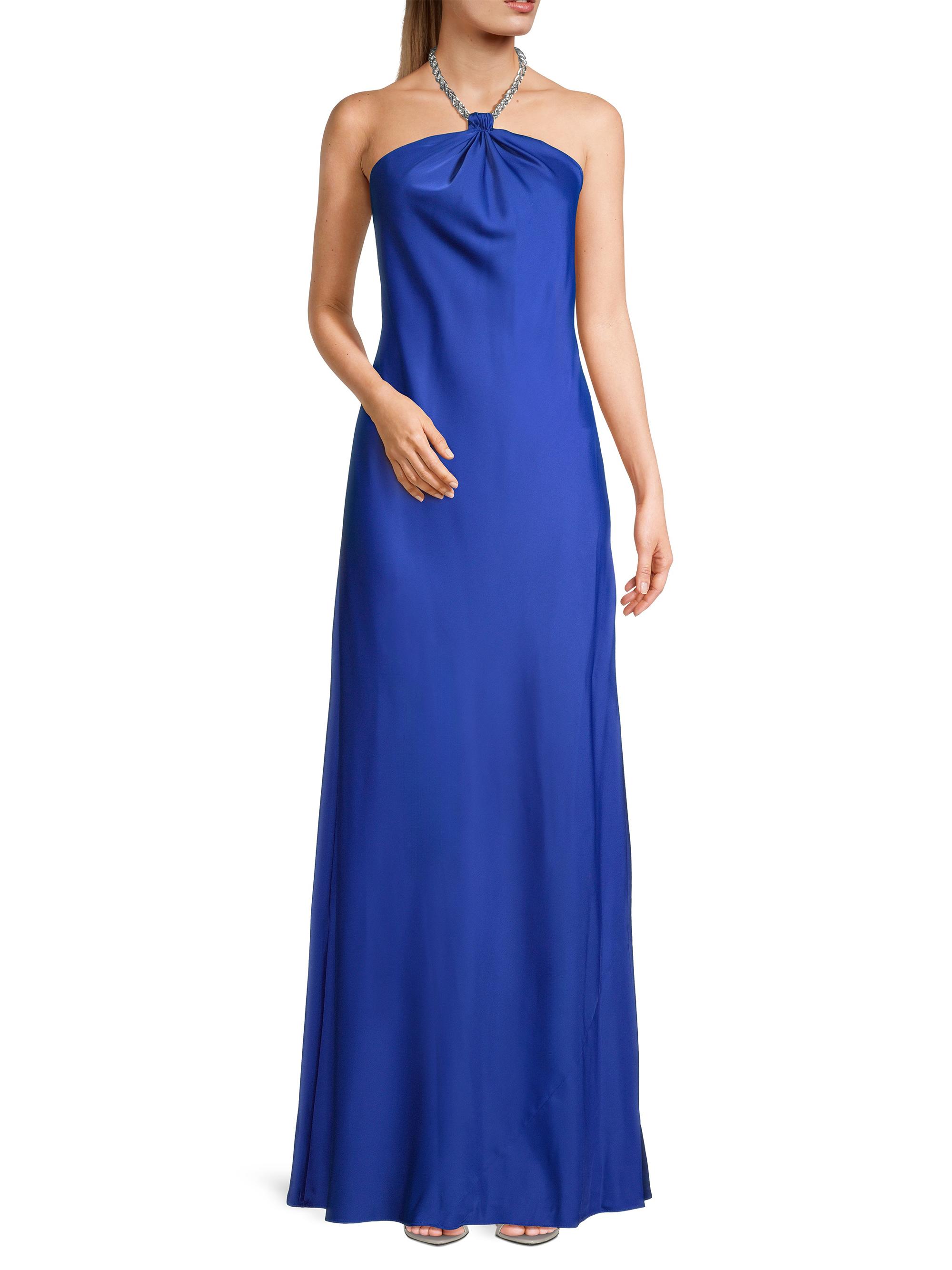 Liv Foster Satin Chain Halter Gown | Saks Fifth Avenue