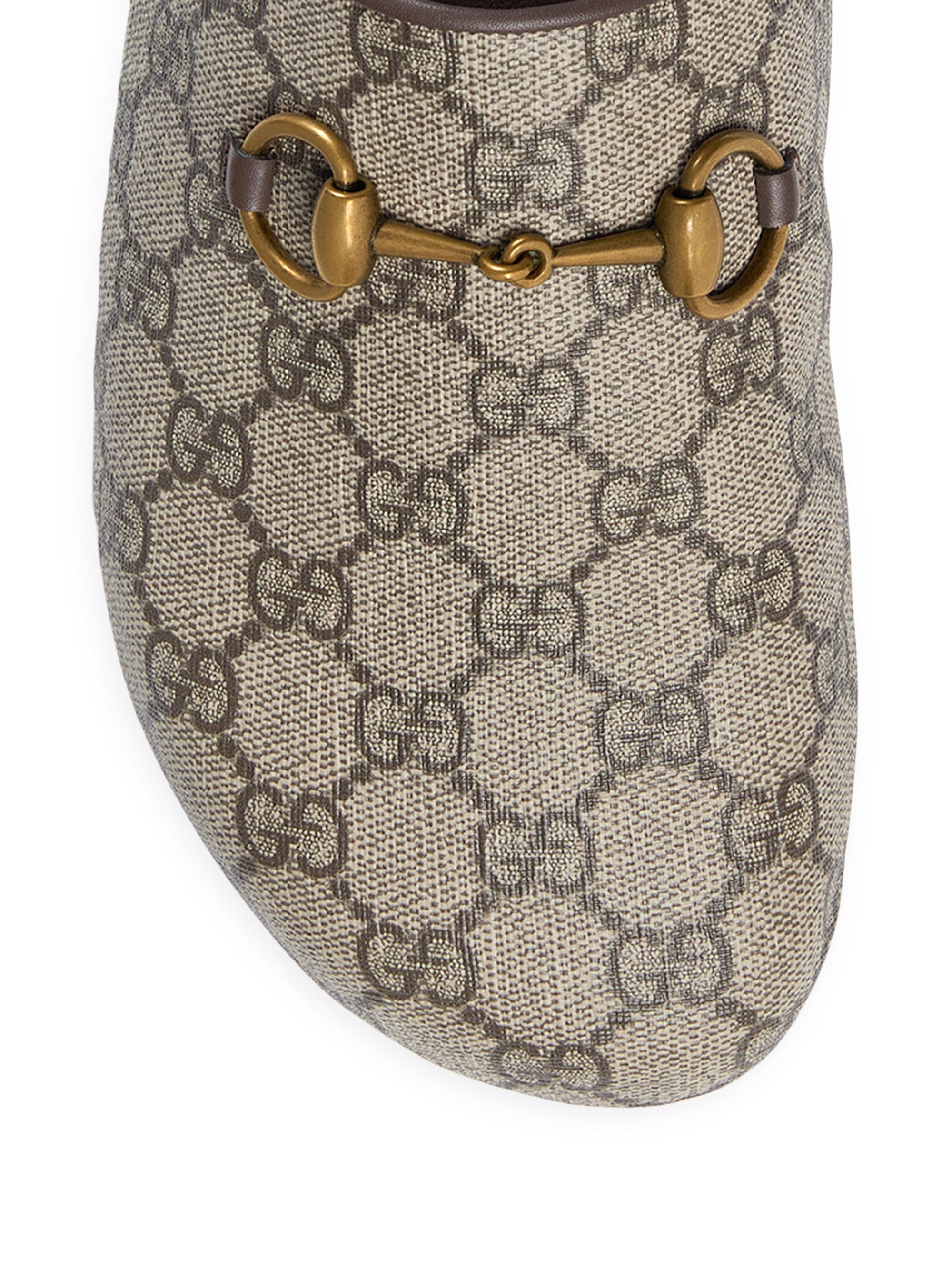 Gucci Sol Monogram Coated Canvas Slides | Saks Fifth Avenue