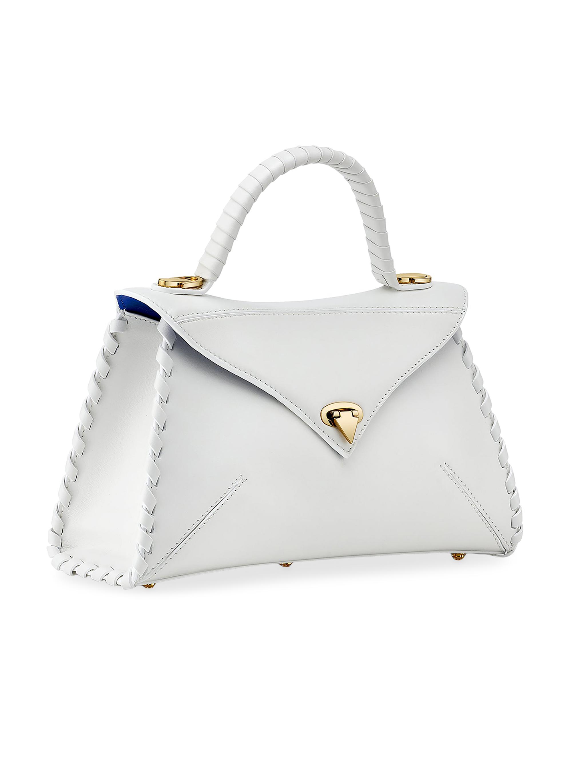 Tyler Ellis LJ Medium in Leather Top Handle Bag with Gold Hardware ...