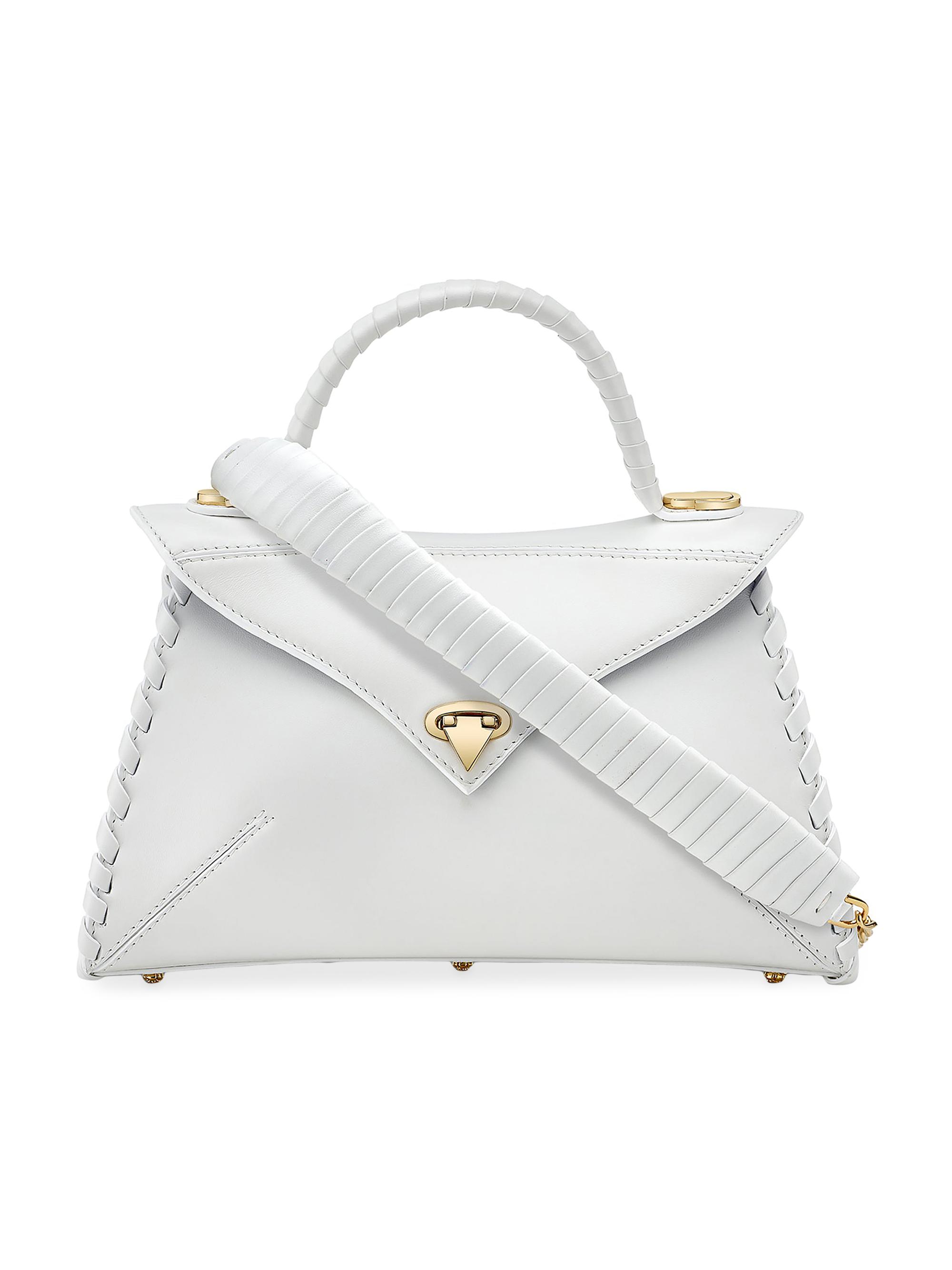 Tyler Ellis LJ Medium in Leather Top Handle Bag with Gold Hardware ...