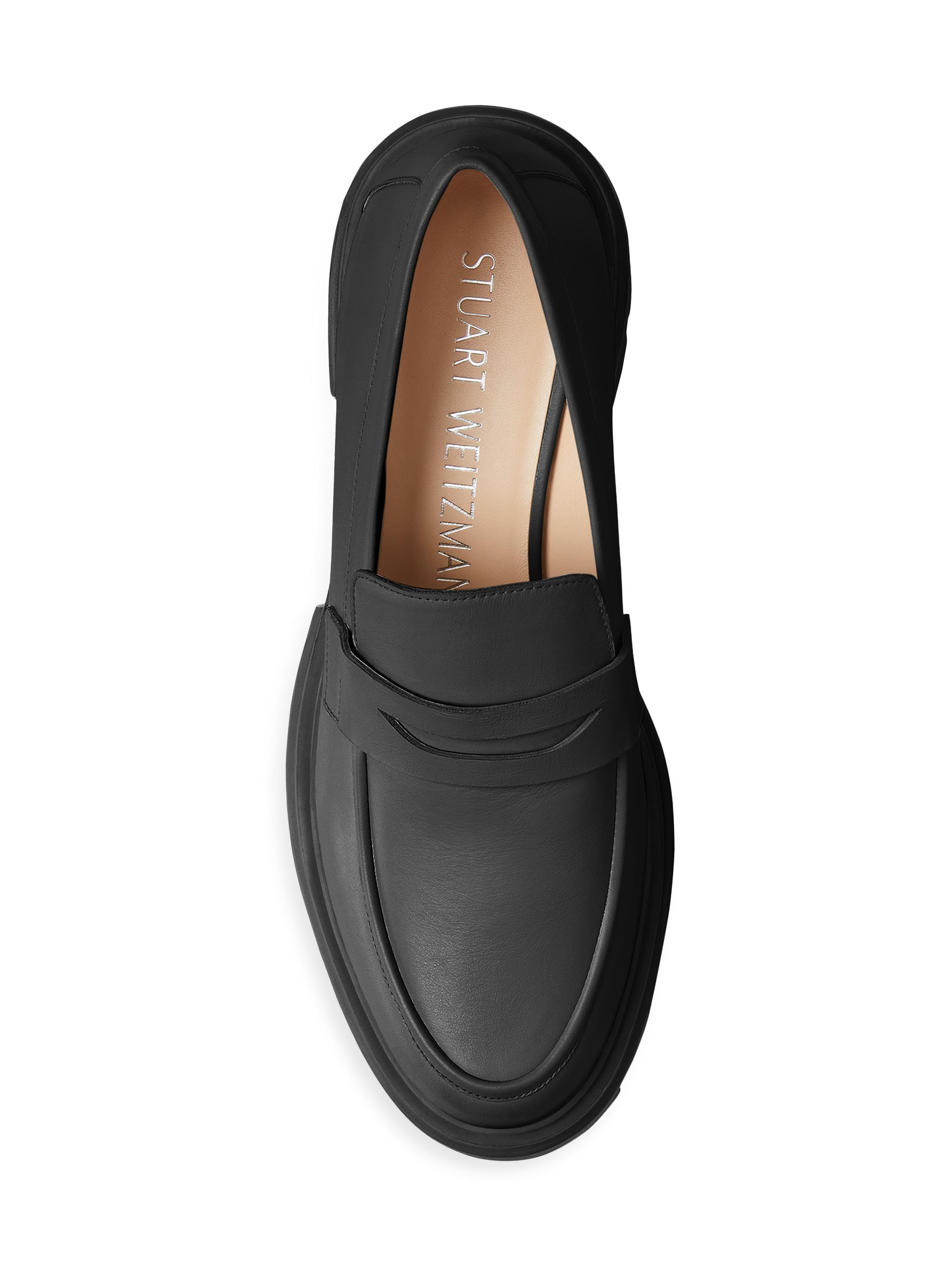 Stuart Weitzman Soho Leather Lug-Sole Penny Loafers | Saks Fifth Avenue