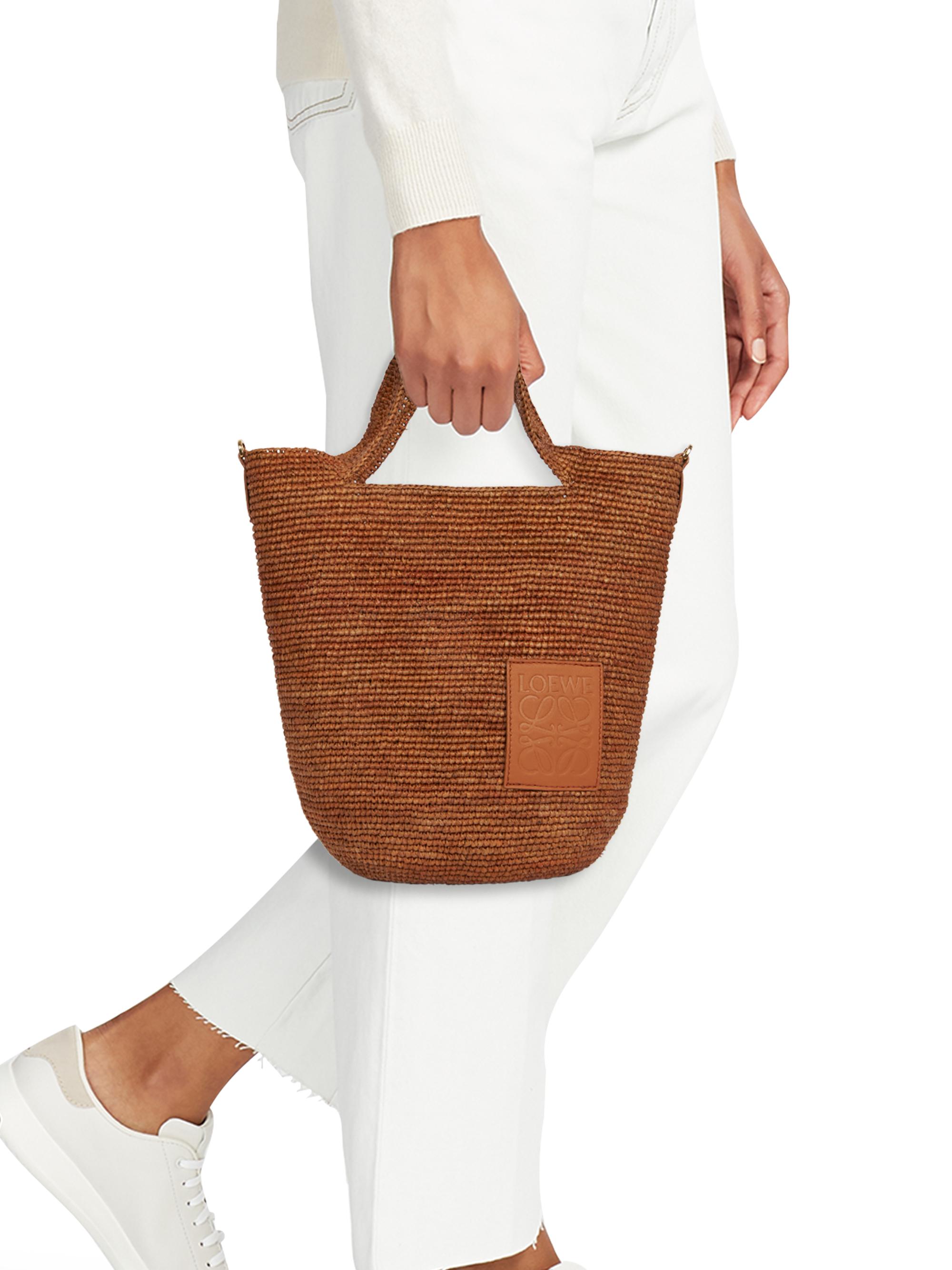 LOEWE LOEWE x Paula's Ibiza Mini Slit Raffia Tote Bag | Saks Fifth Avenue