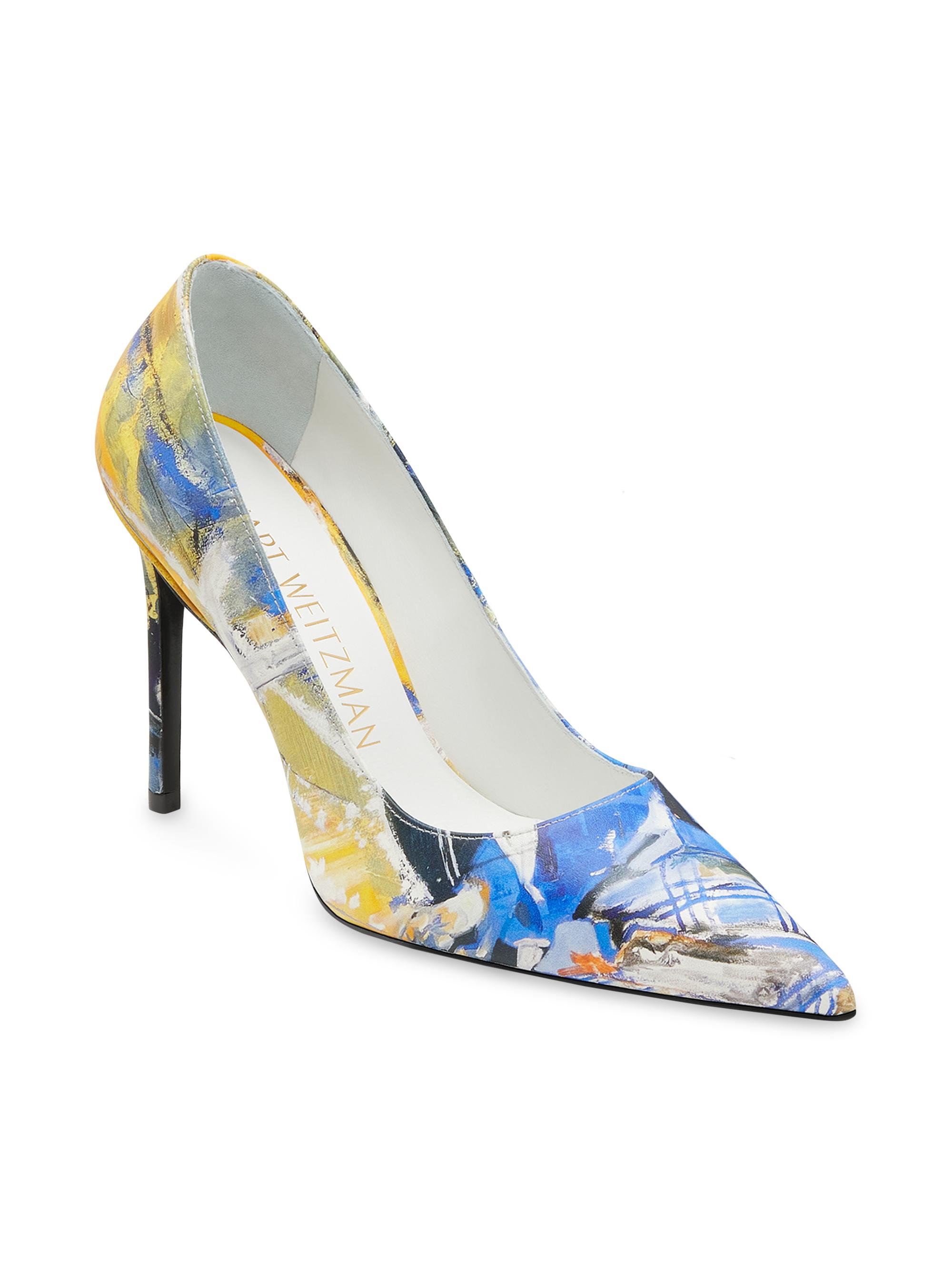 Stuart Weitzman SW x KIDSUPER Stuart 100MM Multicolored Leather Pumps ...