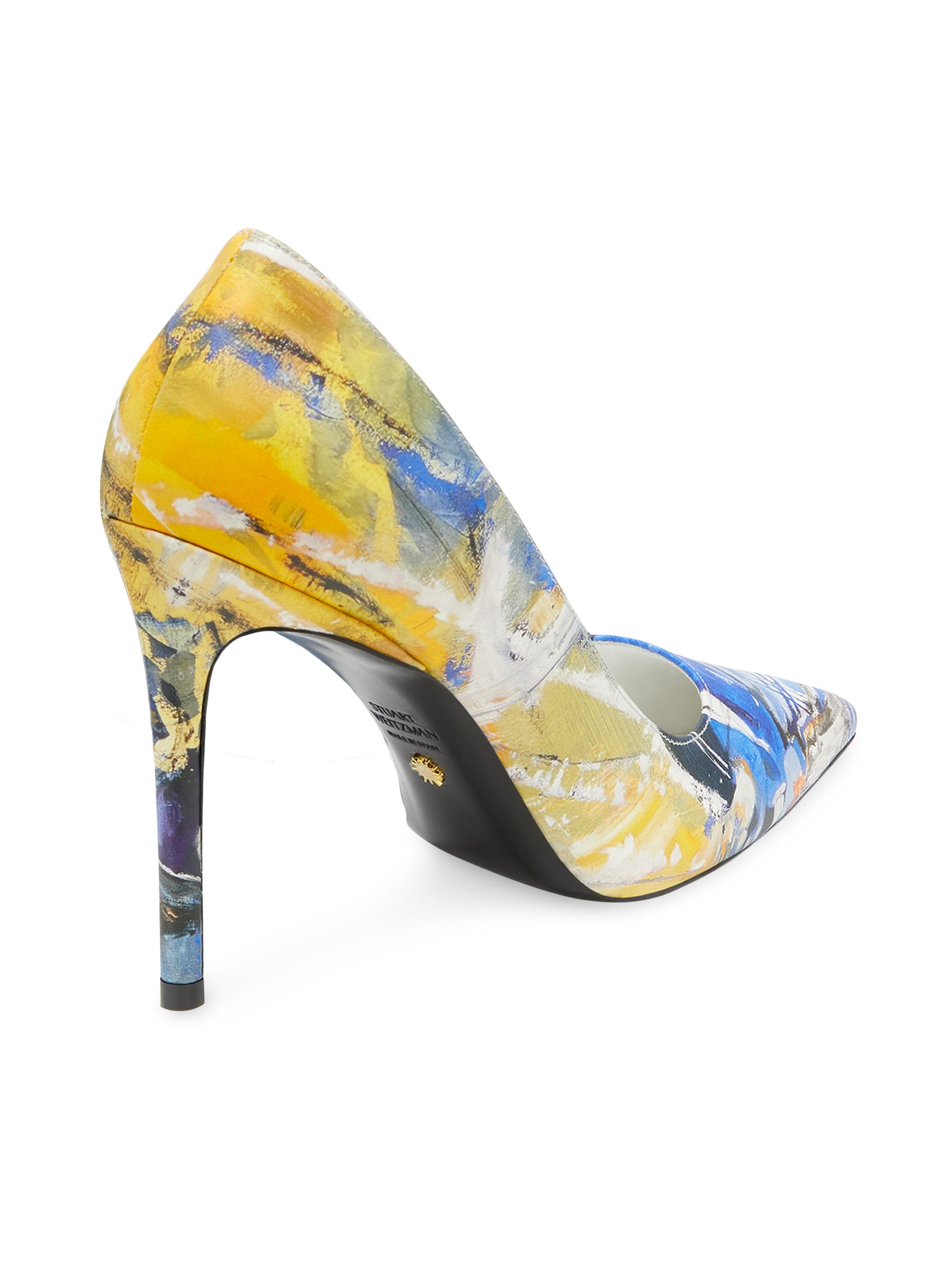 Stuart Weitzman SW x KIDSUPER Stuart 100MM Multicolored Leather Pumps ...