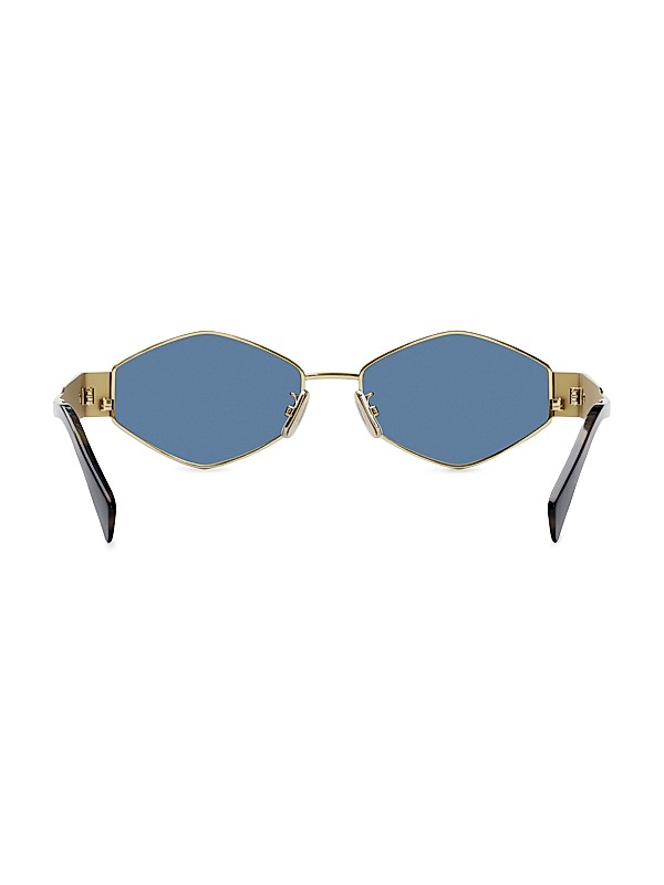 Shop CELINE Metal Triomphe 54MM Geometric Sunglasses | Saks Shop CELINE Metal Triomphe 54MM Geometric Sunglasses | Saks