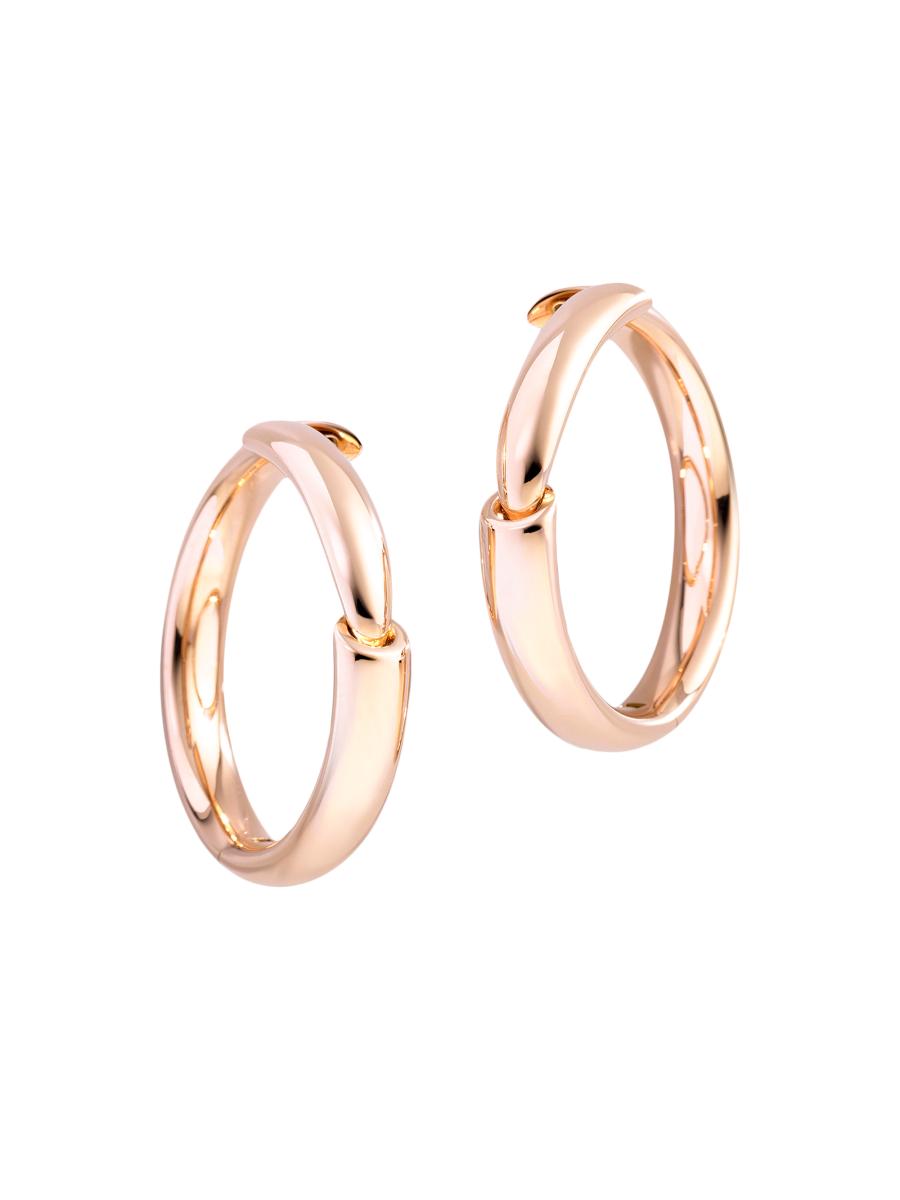 Vhernier Calla The One 18K Rose Gold Hoop Earrings | Saks Fifth Avenue