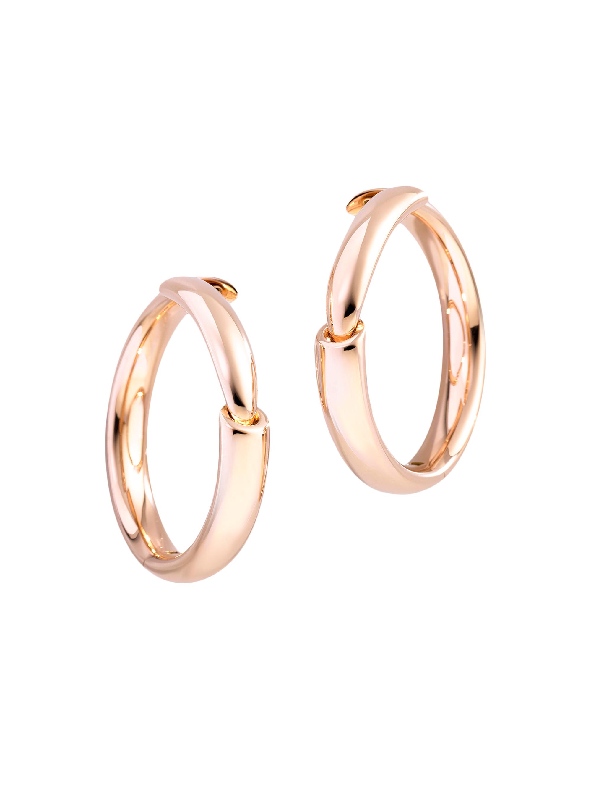 Vhernier Calla The One 18K Rose Gold Hoop Earrings | Saks Fifth Avenue