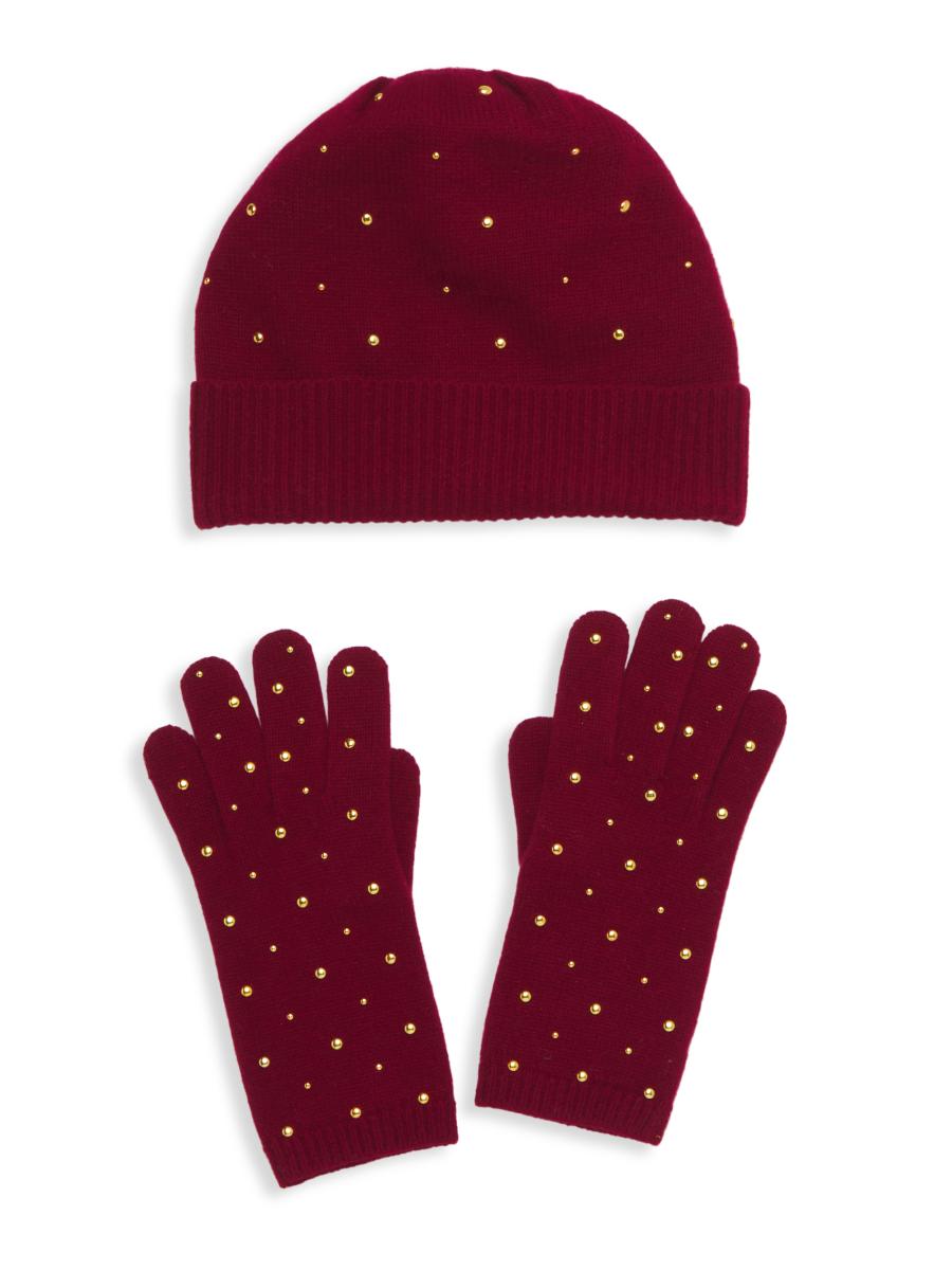 Saks Fifth Avenue COLLECTION Studded Wool-Blend 2-Piece Gift Set | Saks ...