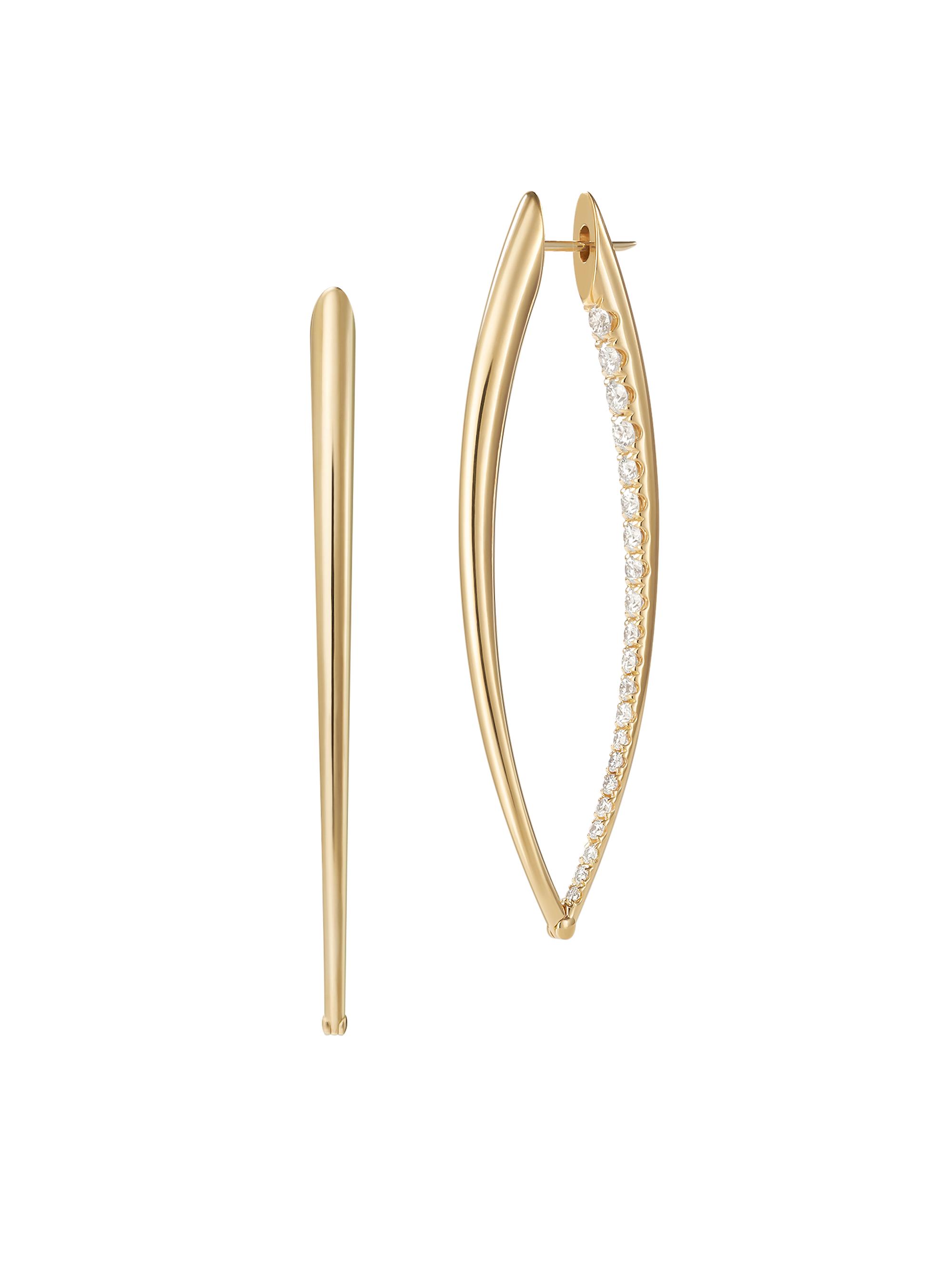 Melissa Kaye Cristina 18K Yellow Gold & 1.83 TCW Diamond Extra Large ...