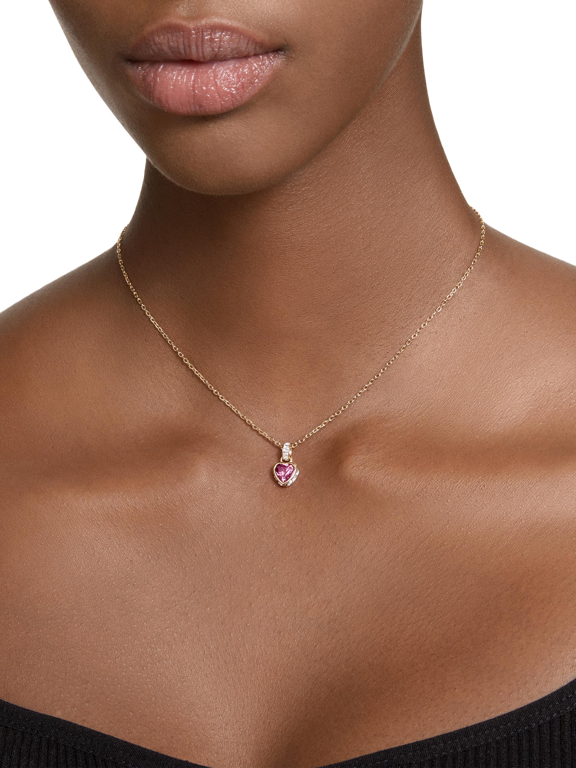 Swarovski Chroma Gold-Plated Heart Pendant Necklace | Saks Fifth Avenue