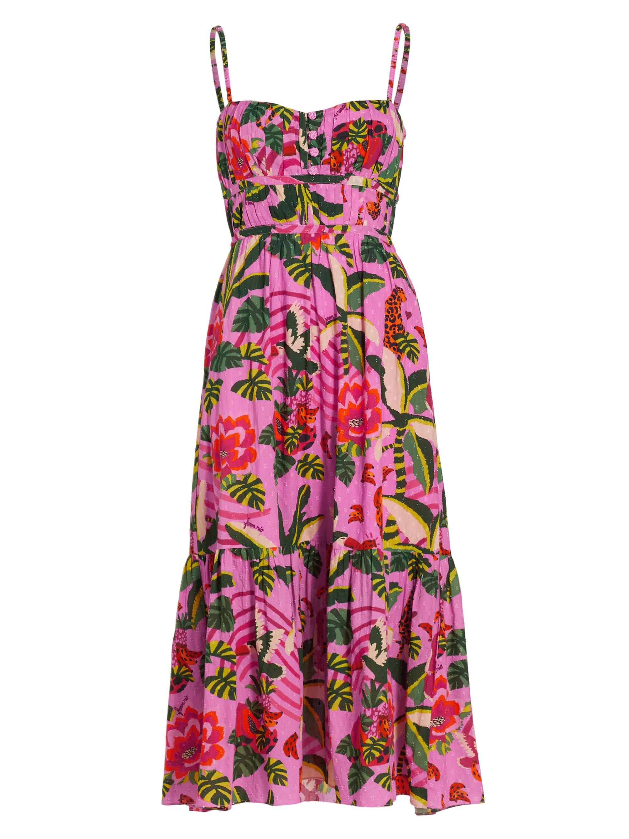 Farm Rio Leopard Forest Cotton Midi-Dress | Saks Fifth Avenue