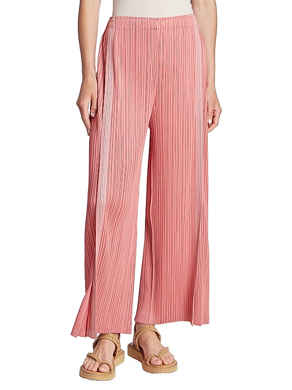 Shop Pleats Please Issey Miyake Walk Wide-Leg Plissé Pants Shop Pleats Please Issey Miyake Walk Wide-Leg Plissé Pants