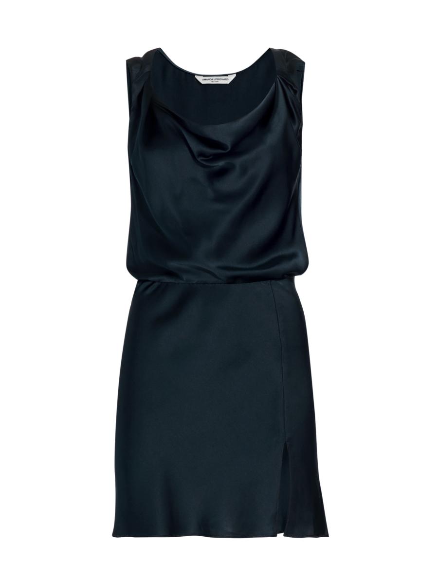 Amanda Uprichard Ellison Silk Cowl-Neck Minidress | Saks Fifth Avenue