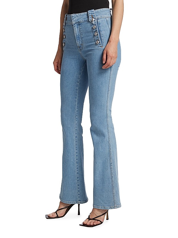 Shop Derek Lam 10 Crosby Robertson High-Rise Stretch Flare Shop Derek Lam 10 Crosby Robertson High-Rise Stretch Flare