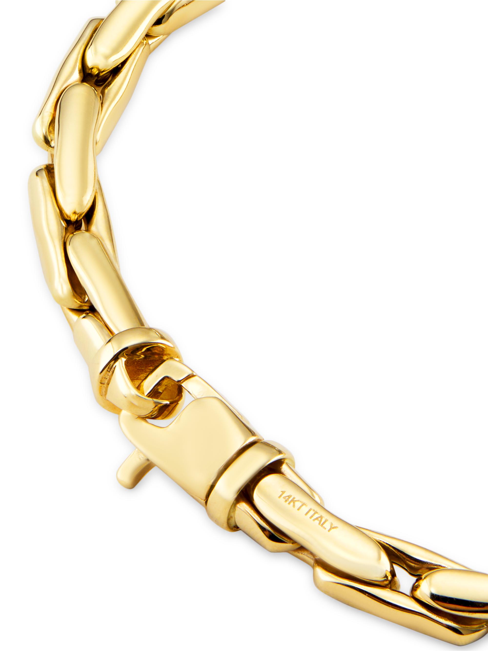 Saks Fifth Avenue Collection 14K Yellow Gold Fancy-Link Chain Bracelet ...