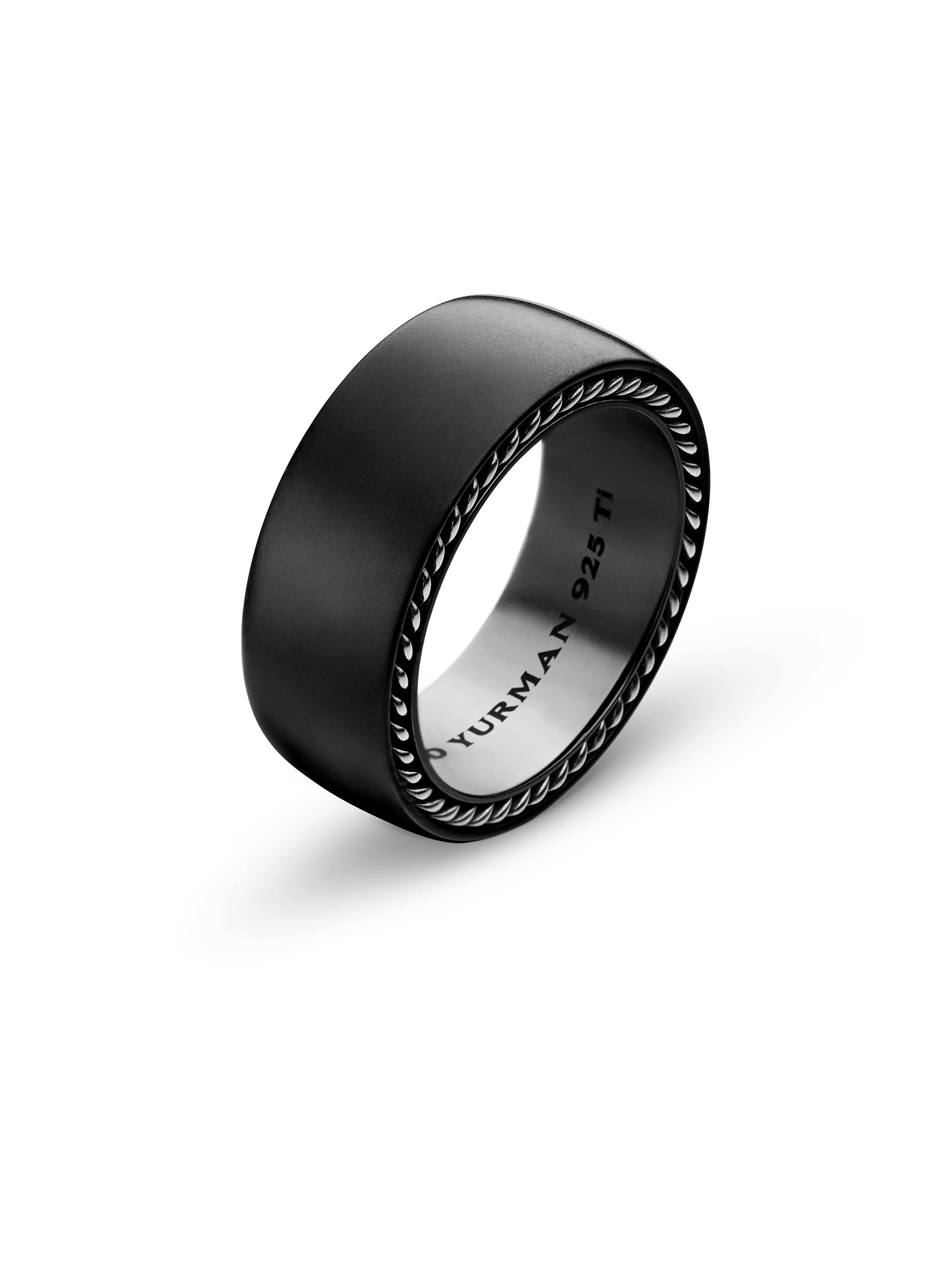 David Yurman Streamline® Band Ring with Black Titanium | Saks Fifth Avenue