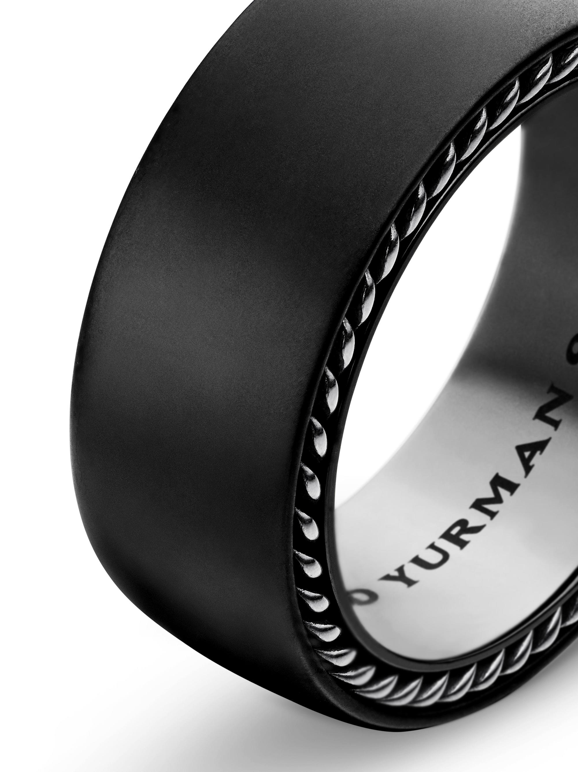 David Yurman Streamline® Band Ring with Black Titanium | Saks Fifth Avenue