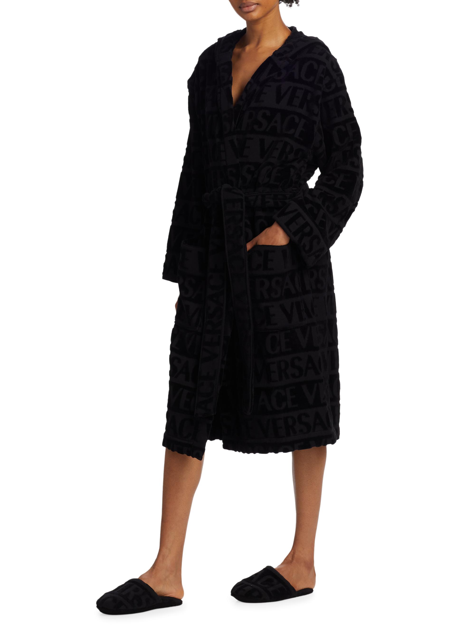 Versace Repeat Logo Cotton Robe | Saks Fifth Avenue
